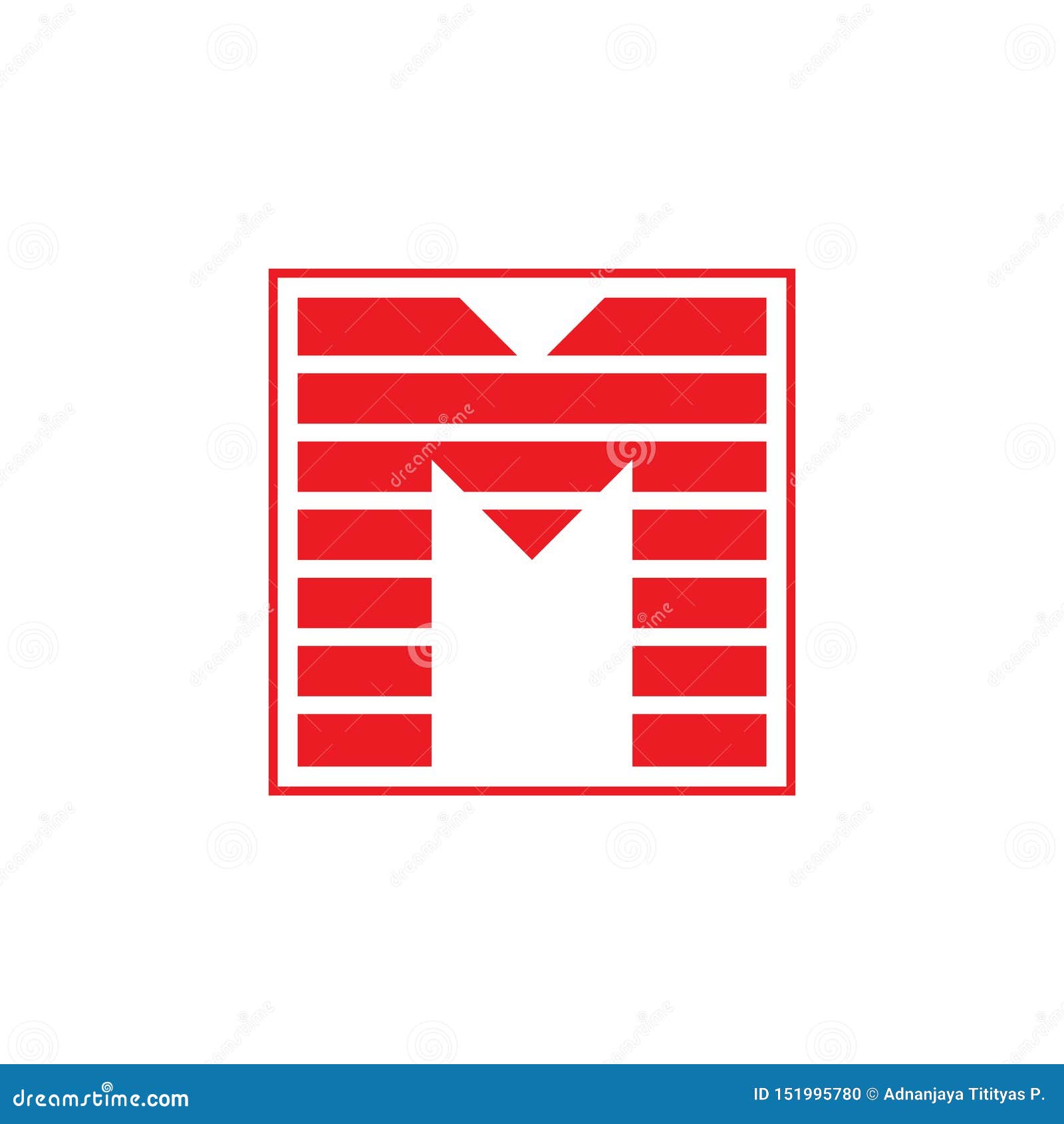 Letter M Stripes Geometric Square Logo Vector Stock Vector ...