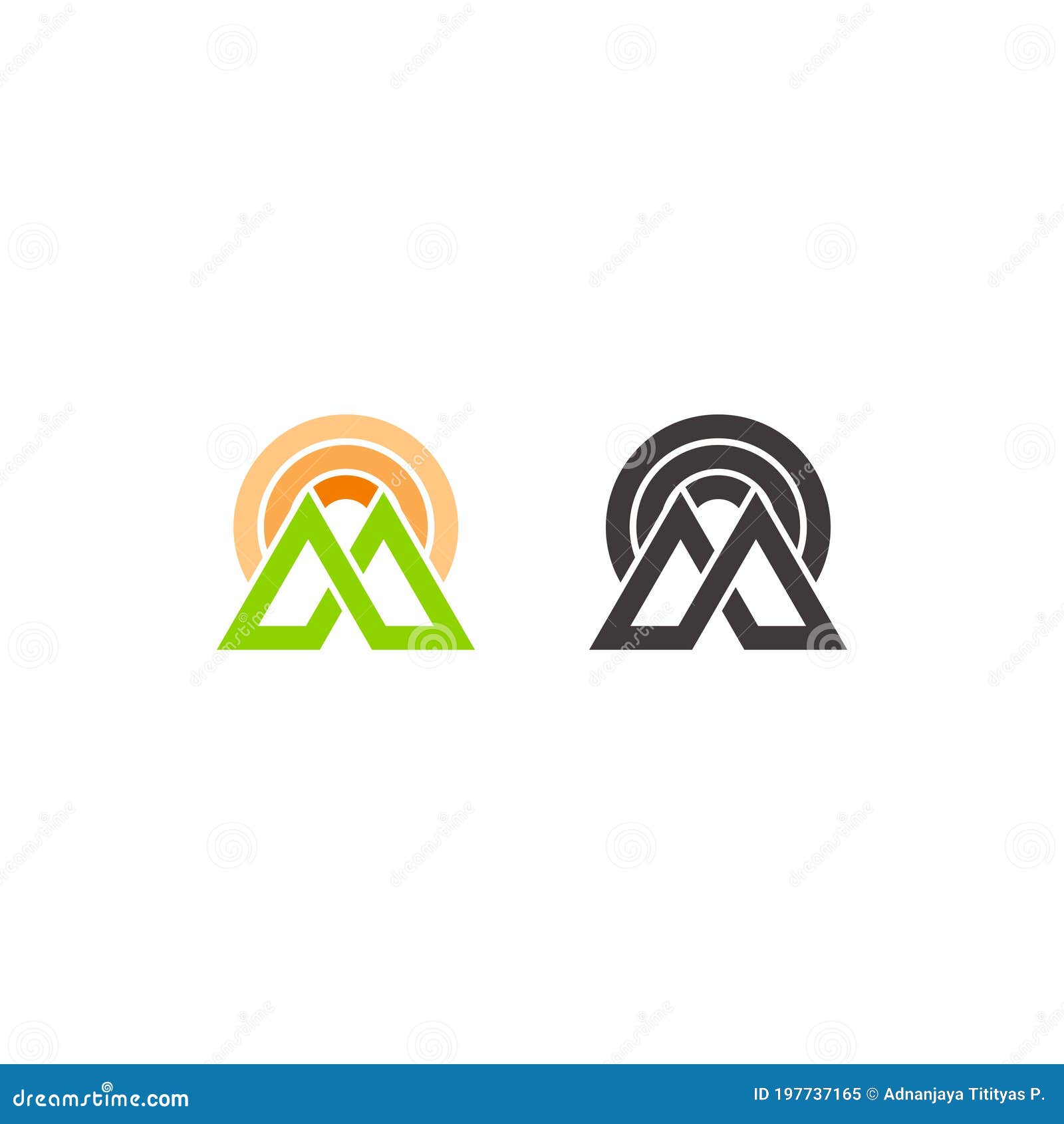 Letter M Stripes Infinity Signal Symbol Logo Vector Stock Vector ...