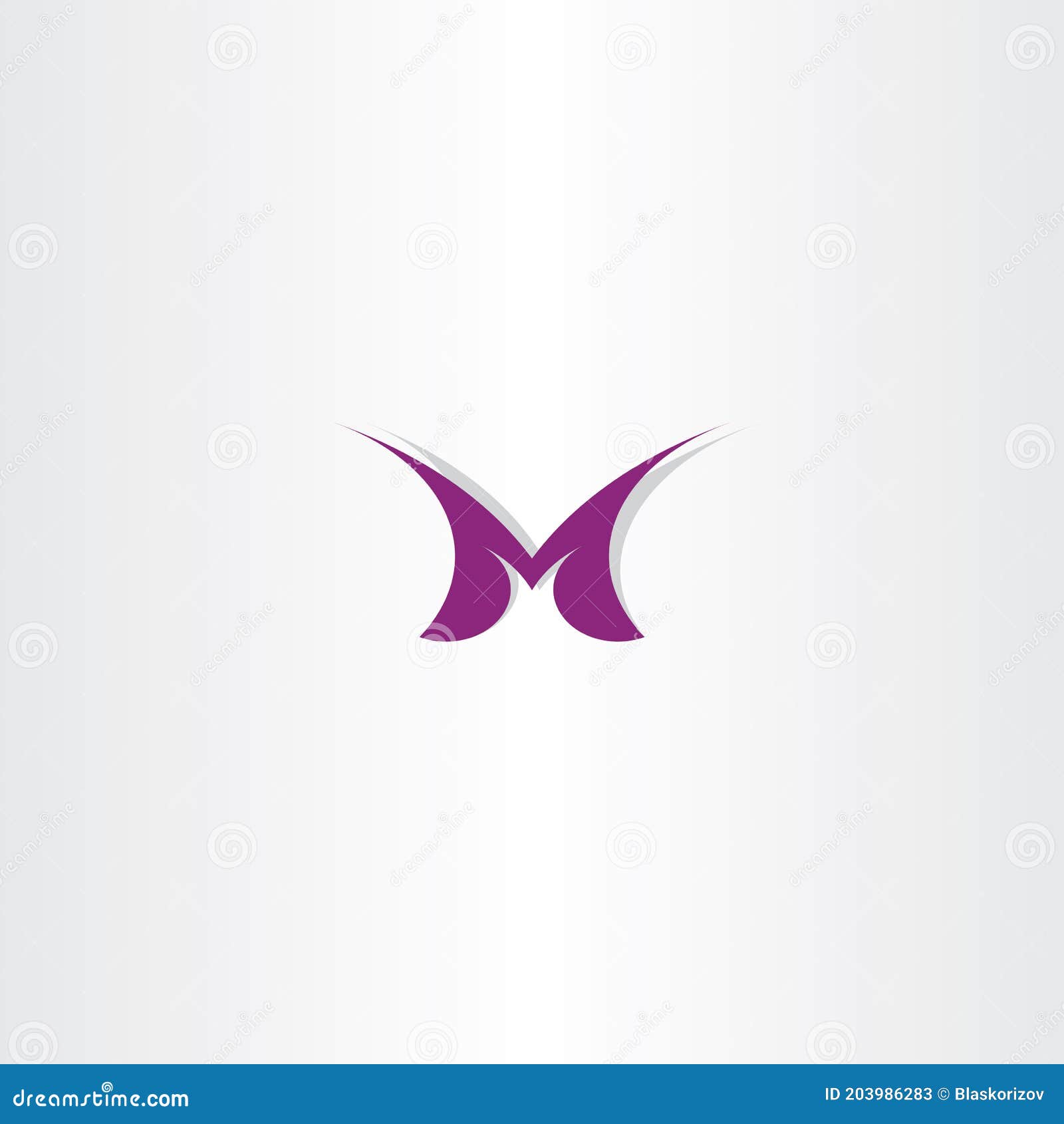 Letter M Symbol Logo Vector Purple Icon Sign Stock Vector ...