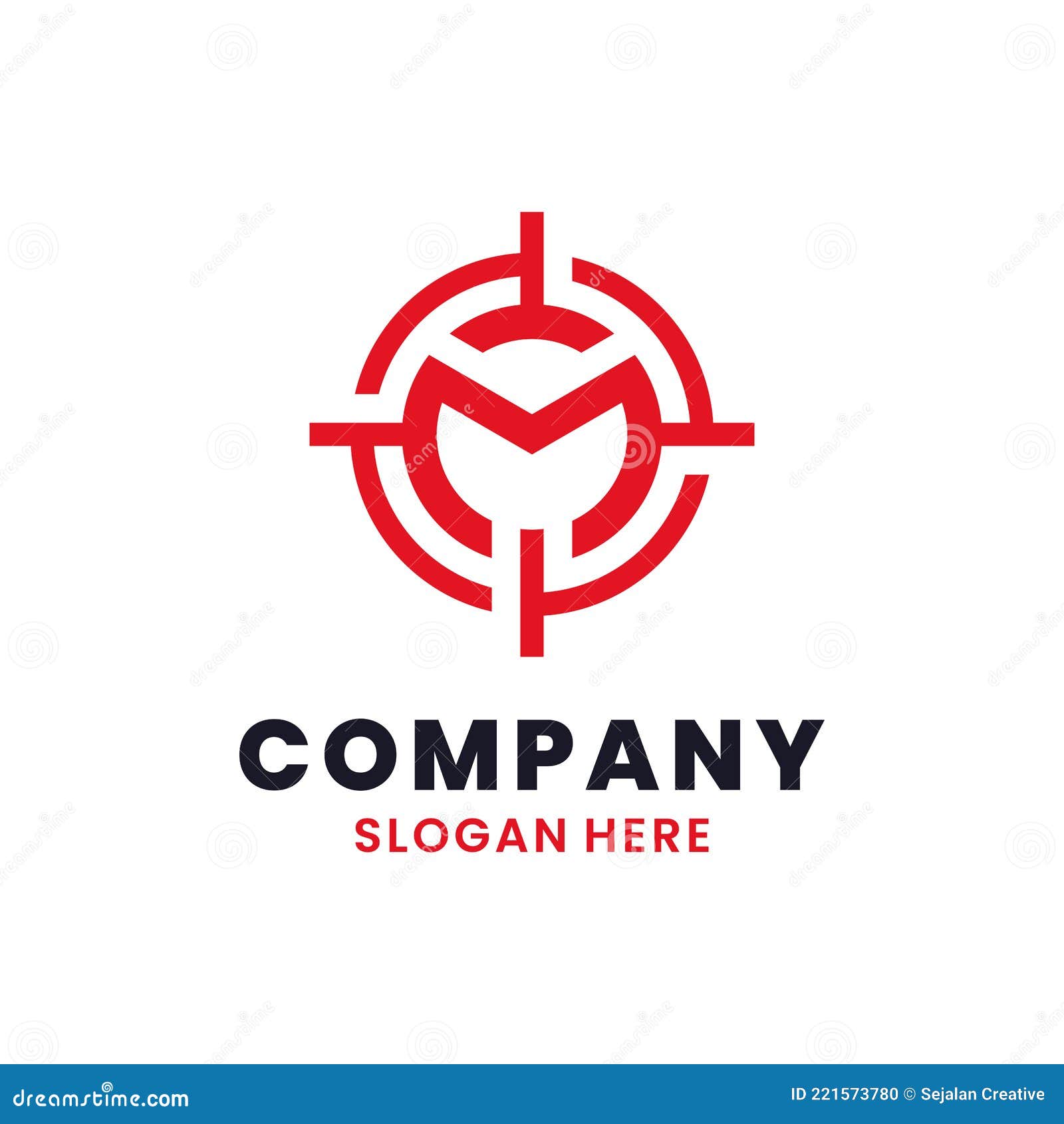 Letter M Target Logo stock vector. Illustration of idea - 221573780