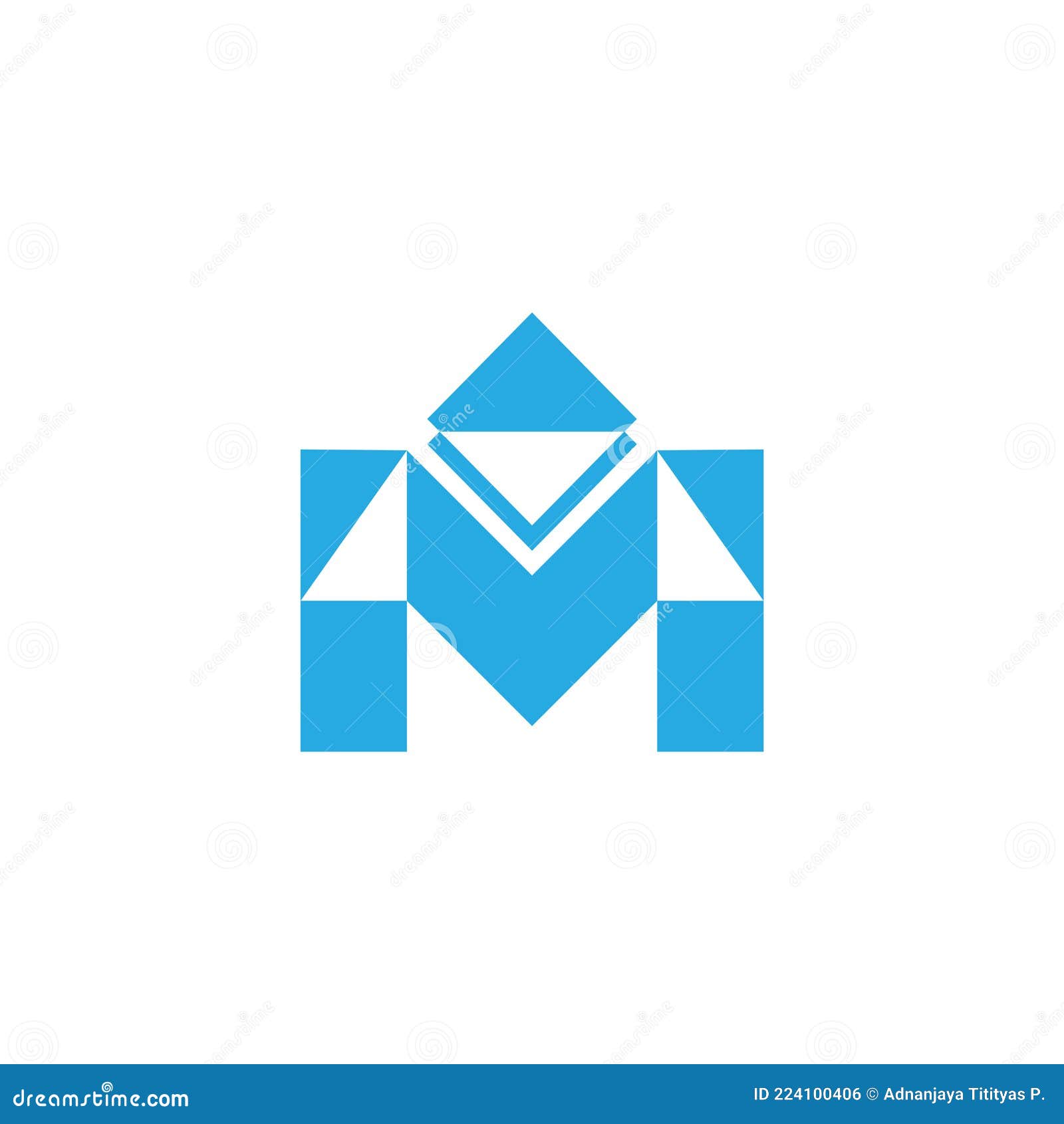 Letter M Triangle Geometric Abstract Diamond Logo Vector Stock Vector ...