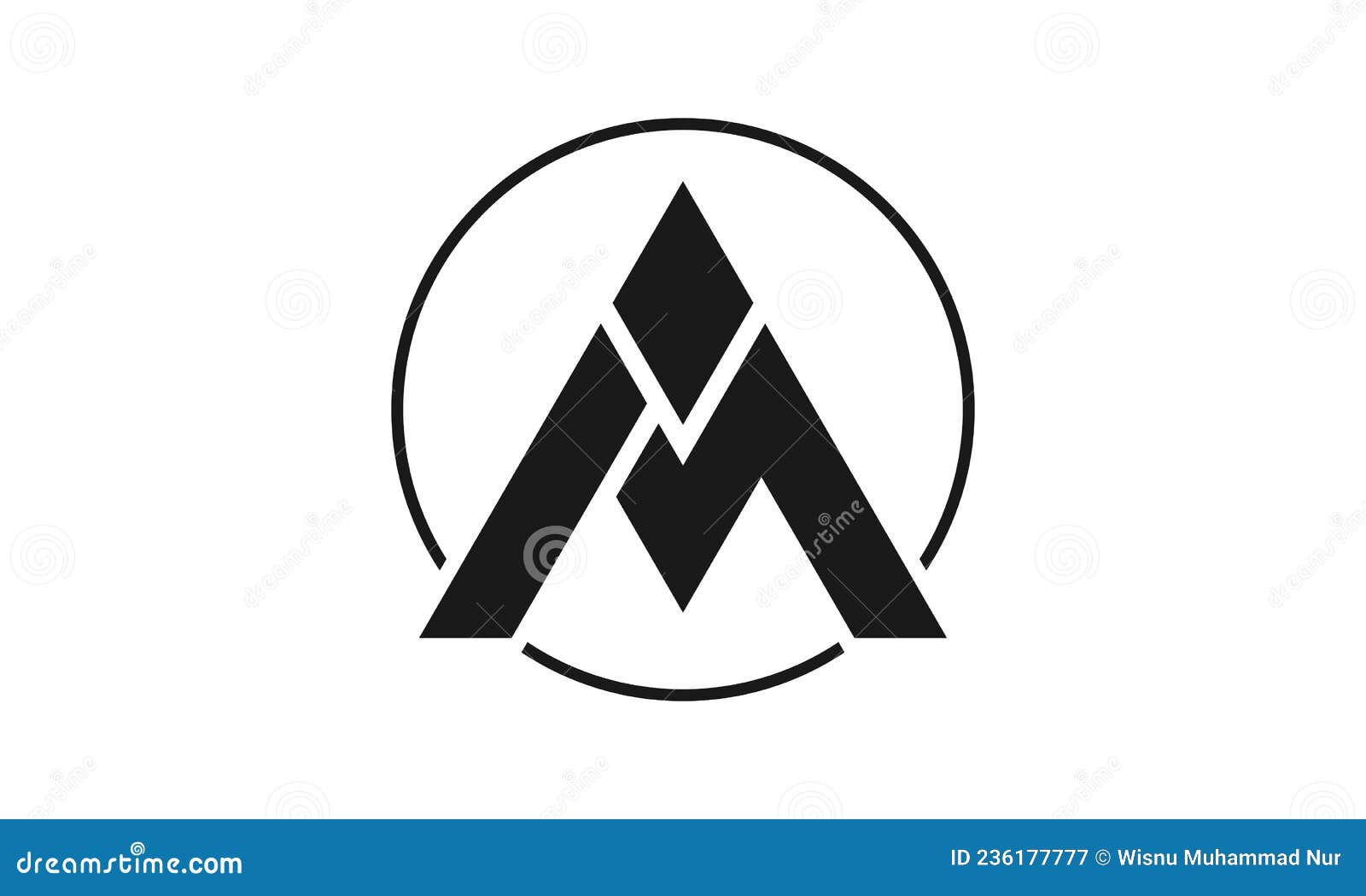 Letter M with Triangle Illustration Vector Logo Stock Vector ...
