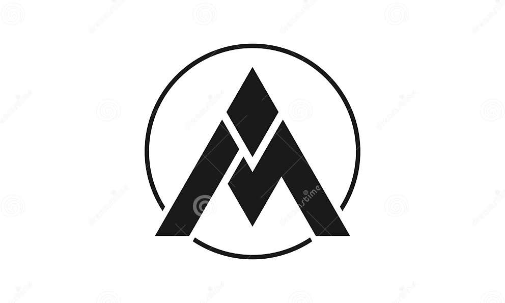 Letter M with Triangle Illustration Vector Logo Stock Vector ...