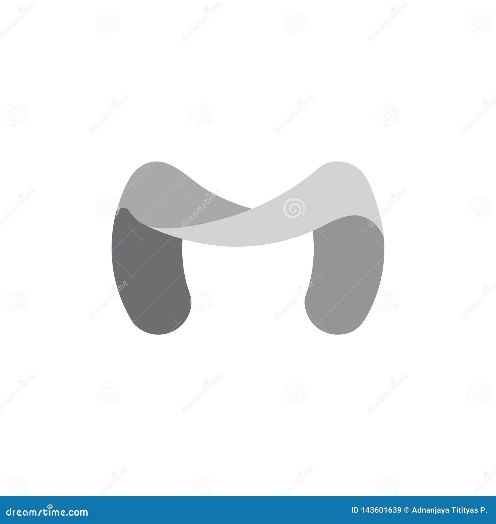 Letter M Twist Simple Curves Logo Vector Stock Vector - Illustration of ...