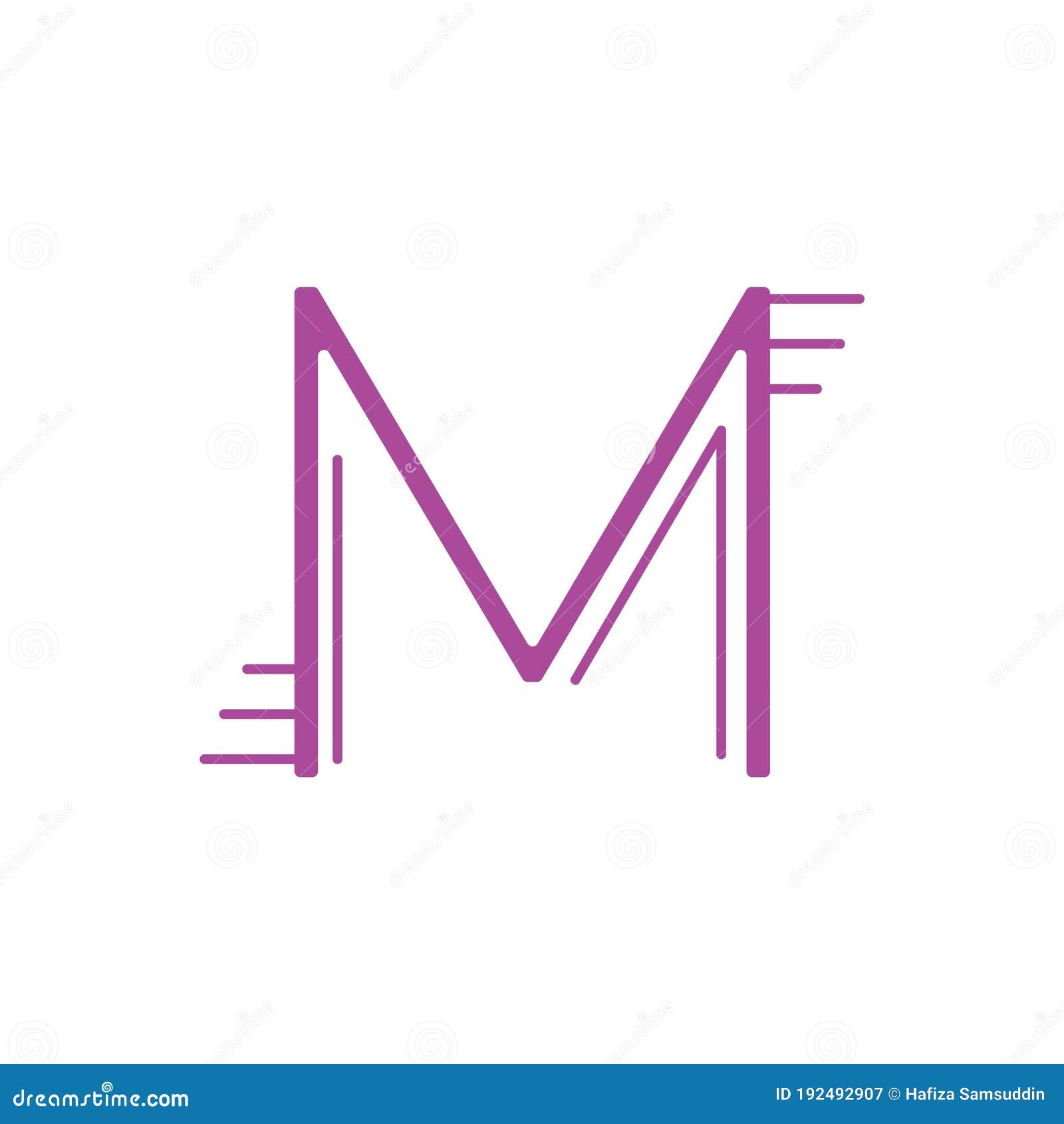 Letter M. Vector Illustration Decorative Design Stock Vector ...