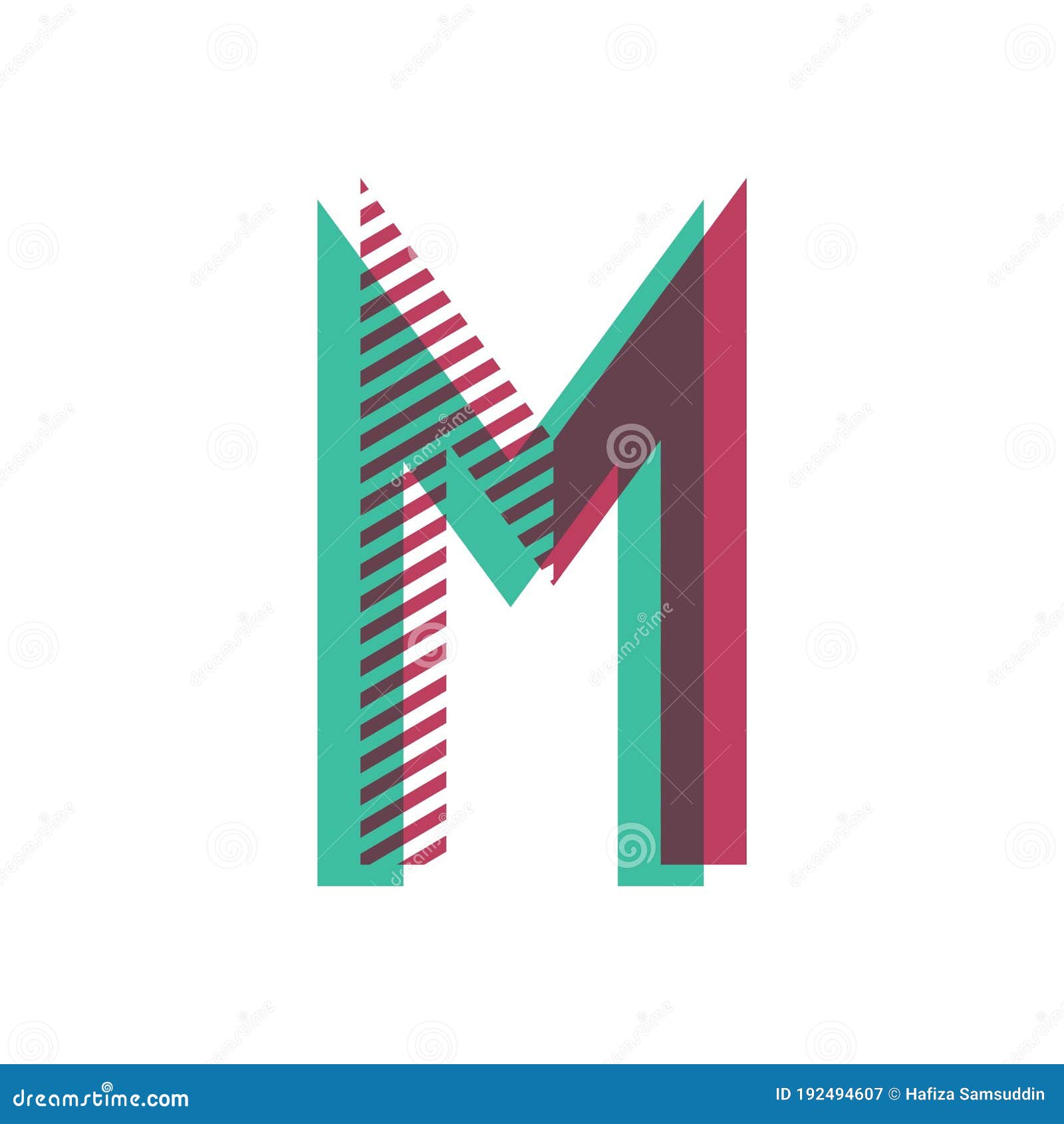 Letter M. Vector Illustration Decorative Design Stock Vector ...
