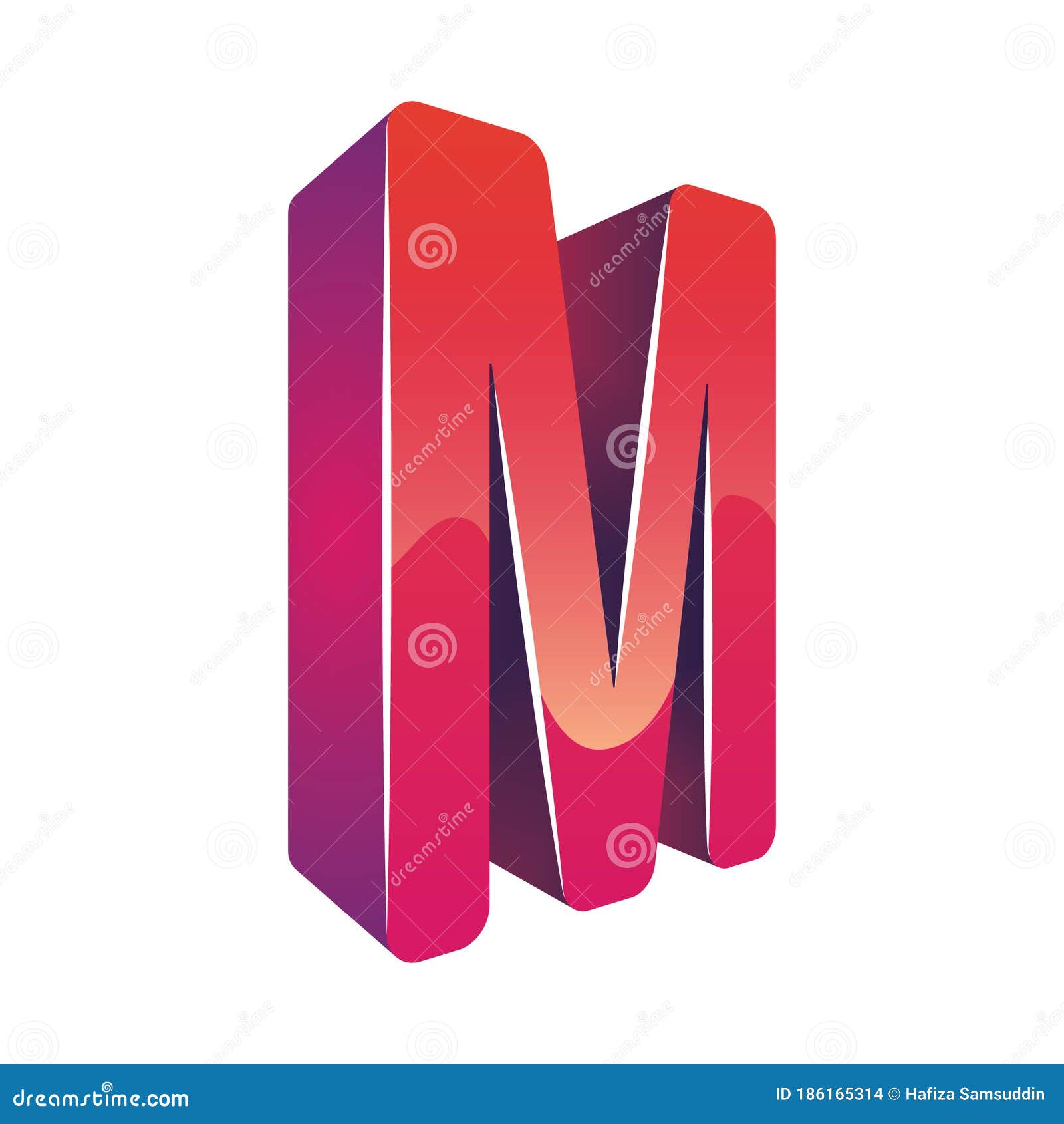 Letter M. Vector Illustration Decorative Design Stock Vector ...