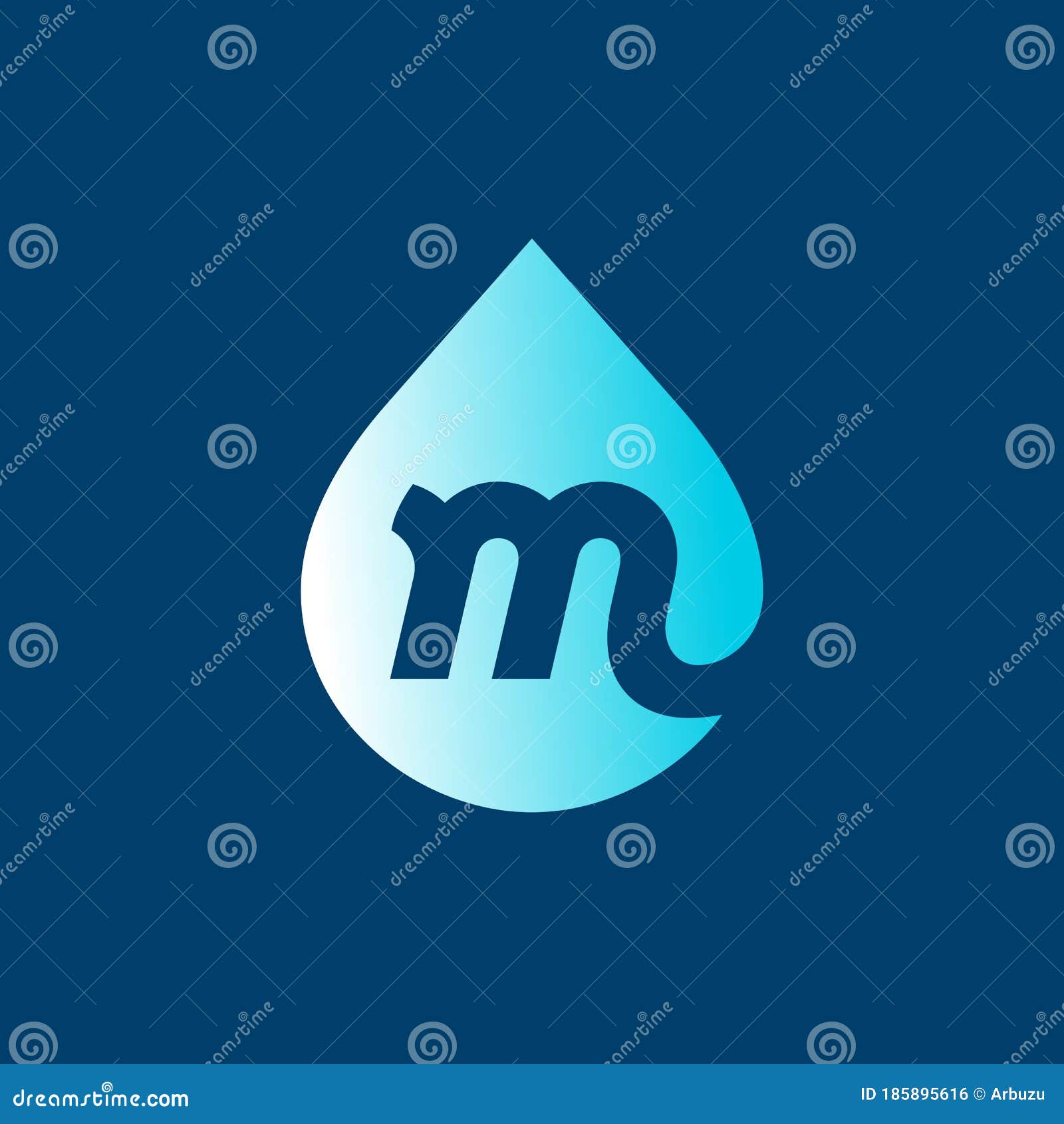 Letter M Water Drop Logo Icon Design Template Elements Stock Vector ...