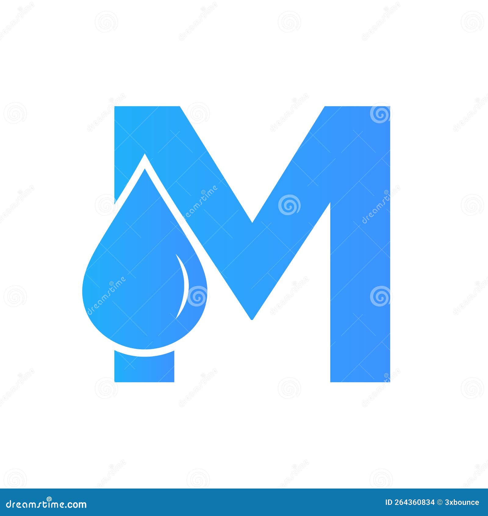 Letter M Water Logo Element Vector Template. Water Drop Logo Symbol ...