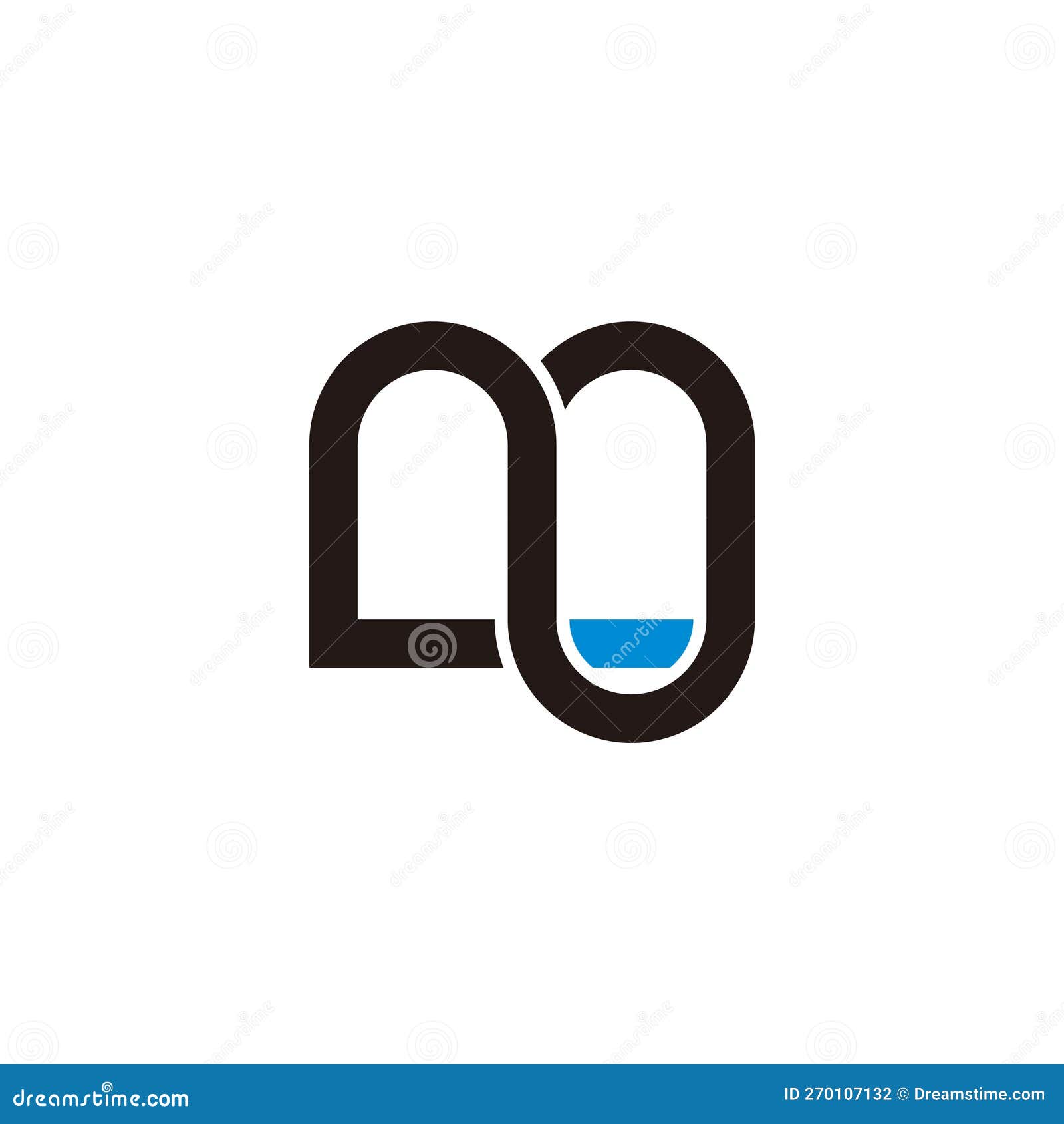 Letter M Water Shape Bottle Logo Vector Stock Vector - Illustration of ...