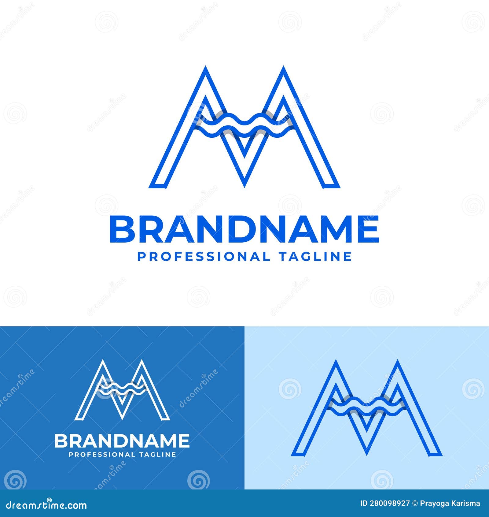 Letter M Wave Logo, Suitable for Any Business Related To Wave with M ...