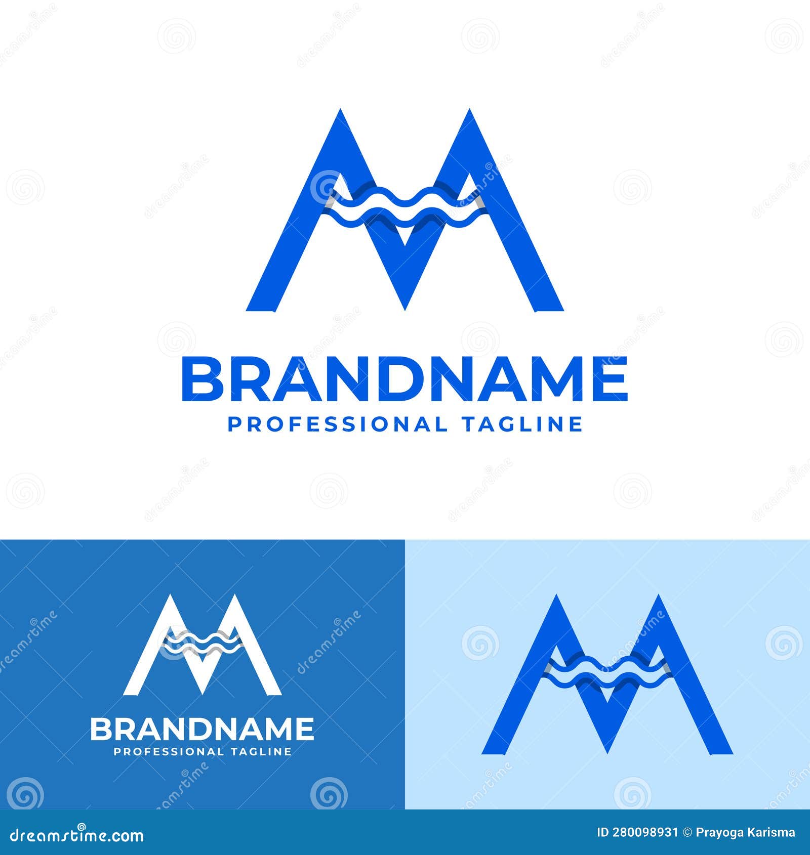 Letter M Wave Logo, Suitable for Any Business Related To Wave with M ...