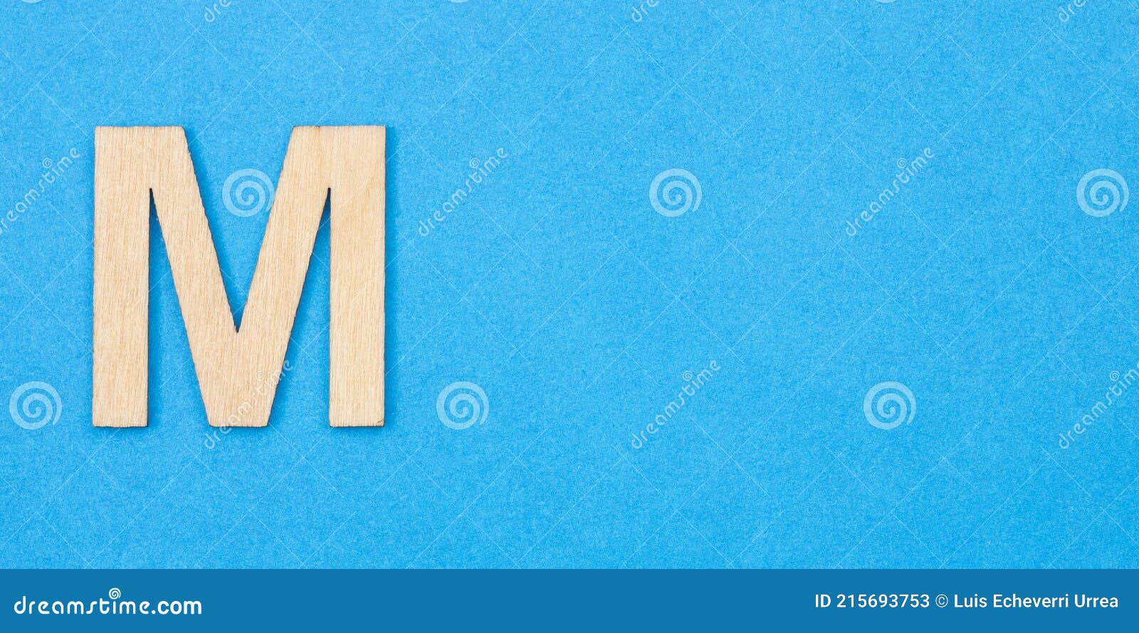 Letter M in White Color on Blue Background Stock Image - Image of blue ...