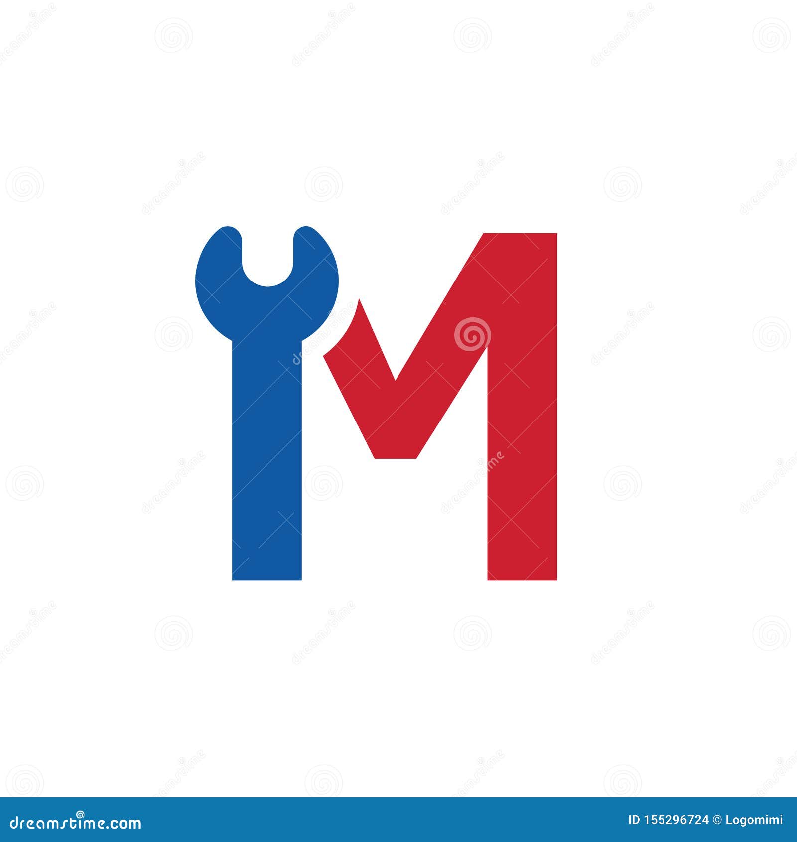 Letter M Wrench Logo Icon Design Template Elements. Vector Illustration ...