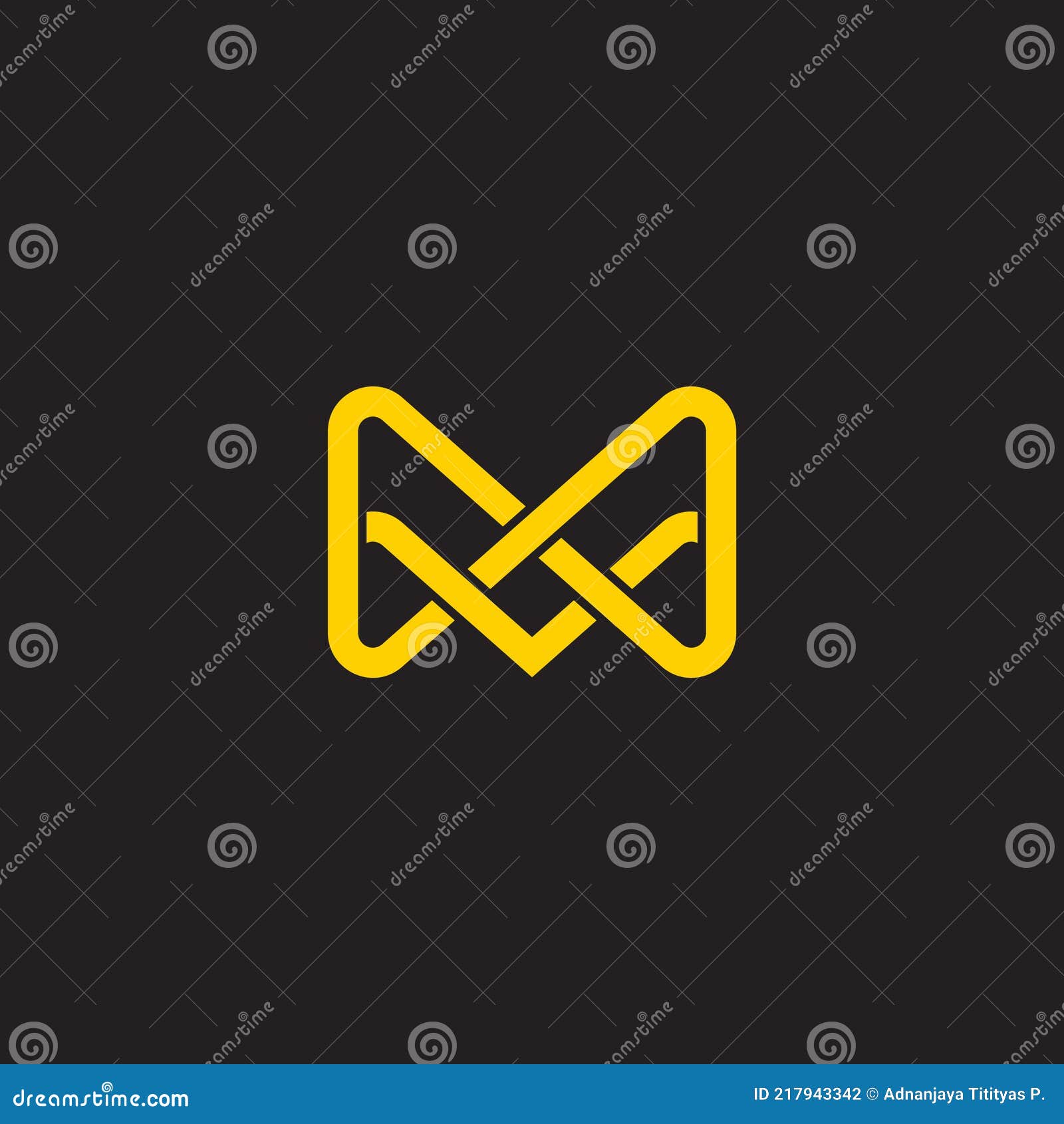 Letter Ma Infinity Simple Overlap Line Logo Vector Stock Vector ...