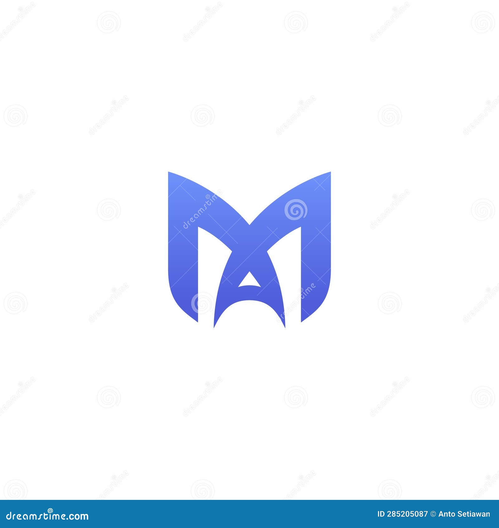 Letter MA Logo Design. M Icon Logo Vector Stock Vector - Illustration ...