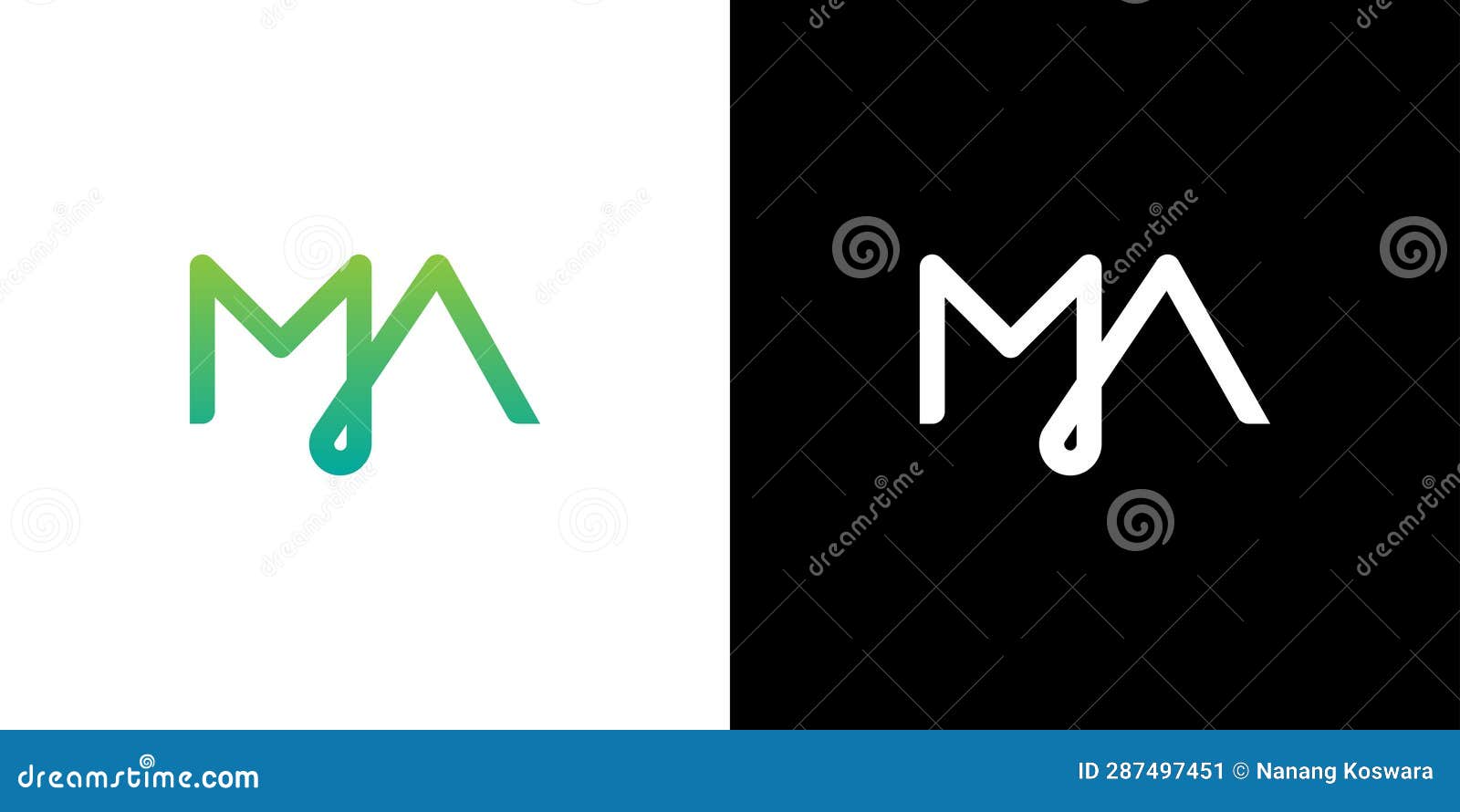 Letter MA Logo, MA Monogram, Initial MA Logo, MA Logo, Icon, Vector ...