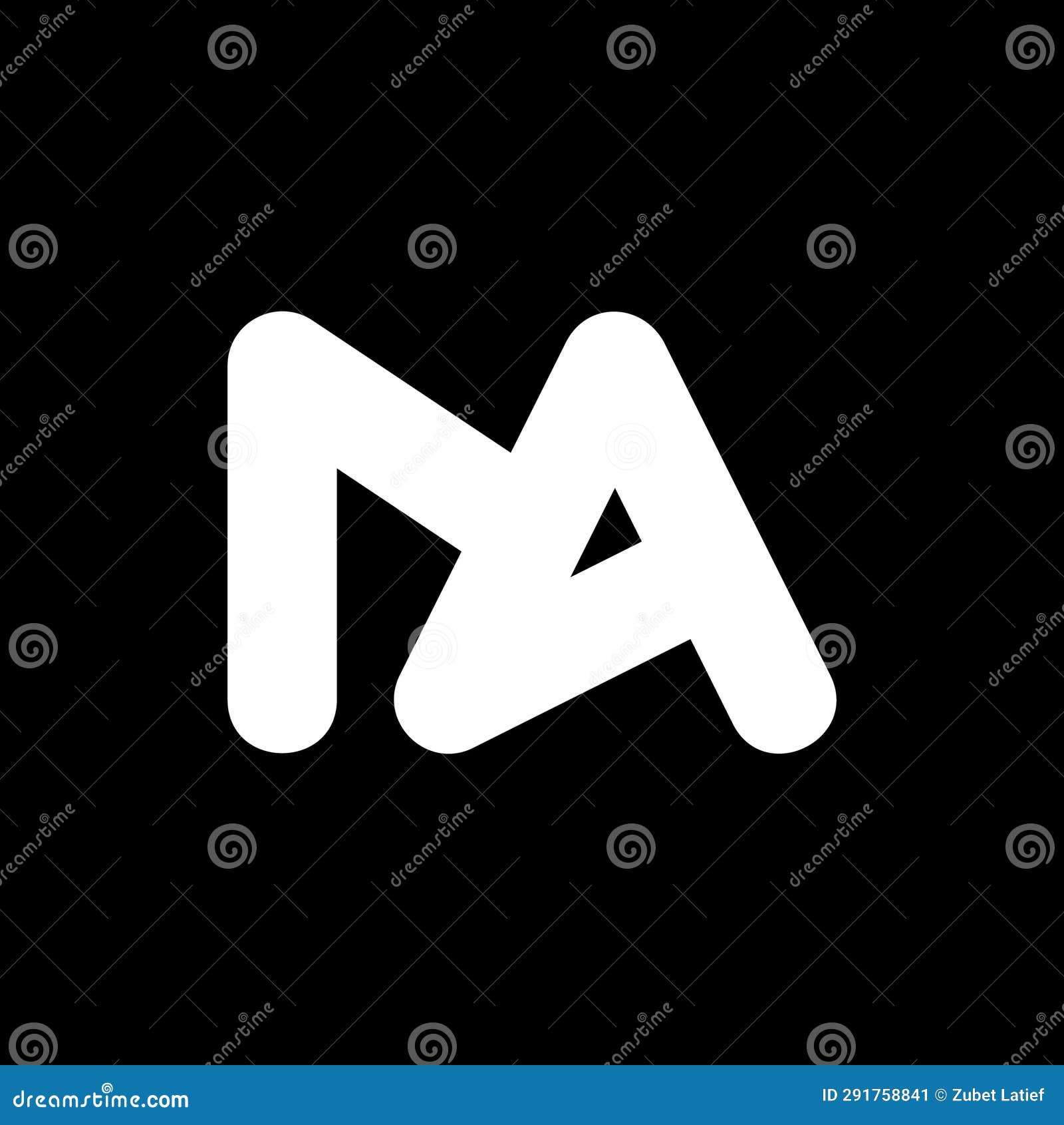 Letter Ma Monogram Unique Line Simple Logo Stock Illustration ...