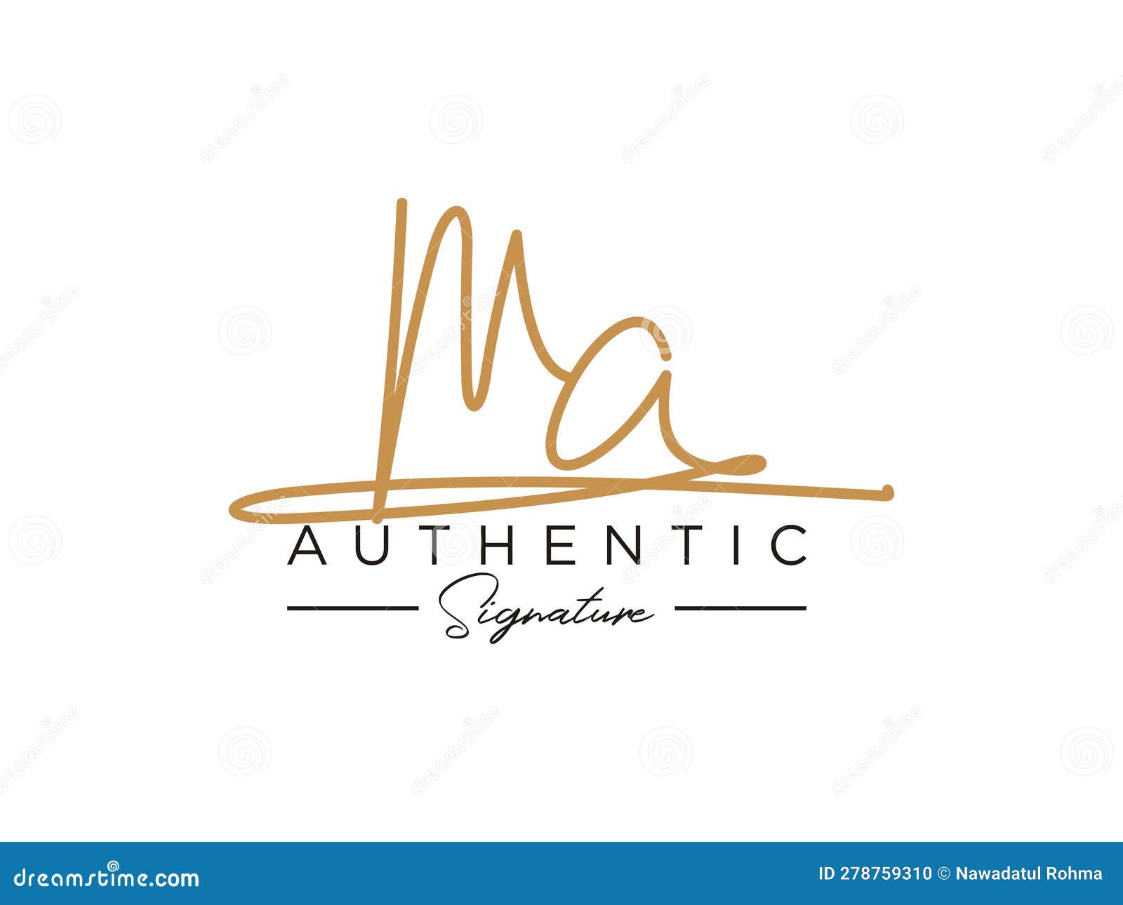 Letter MA Signature Logo Template Vector Stock Vector - Illustration of ...
