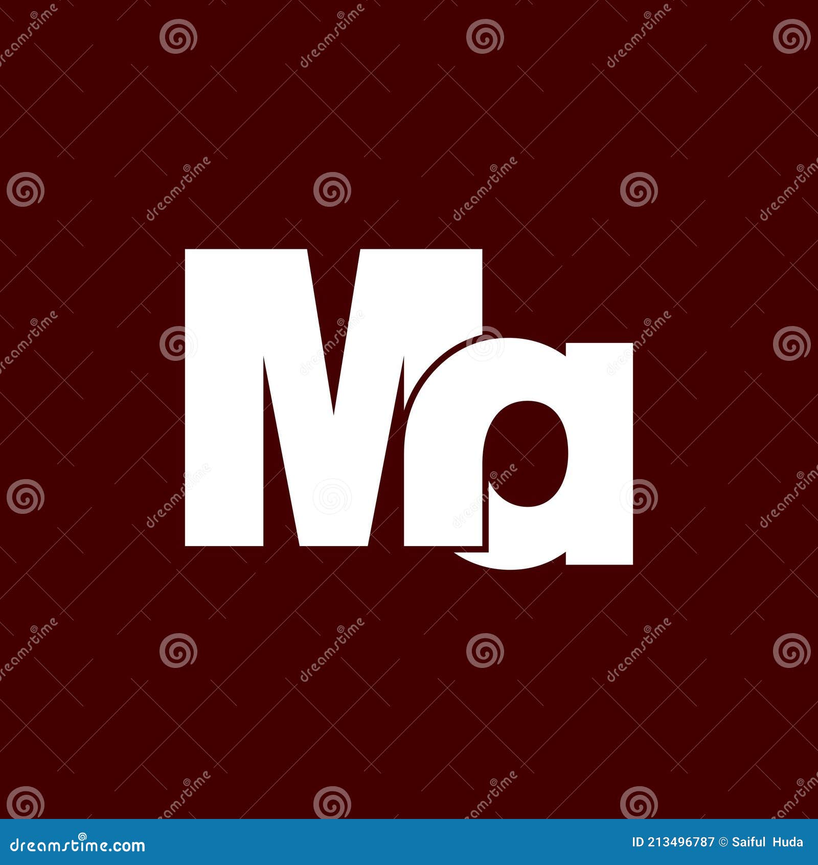 Letter MA Simple Monogram Logo Icon Design. Stock Vector - Illustration ...