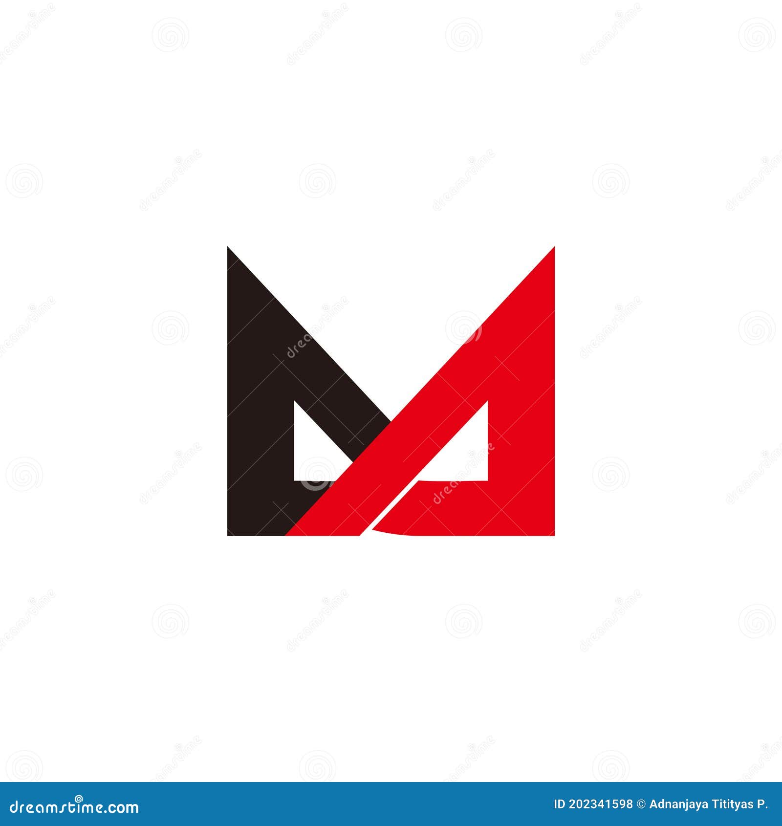 Letter Ma Triangle Arrow Colorful Geometric Logo Vector Stock Vector ...