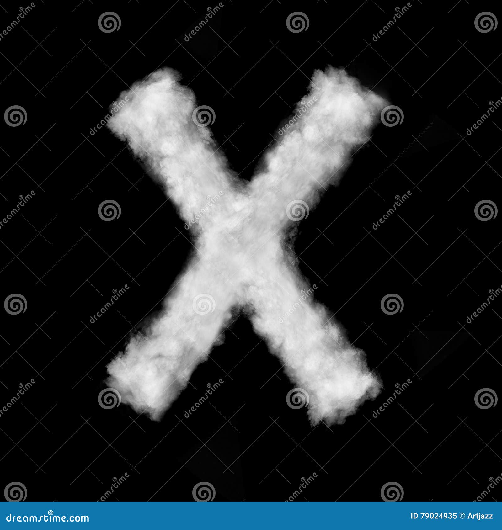 Letter X Made of the Clouds Stock Illustration - Illustration of clear ...