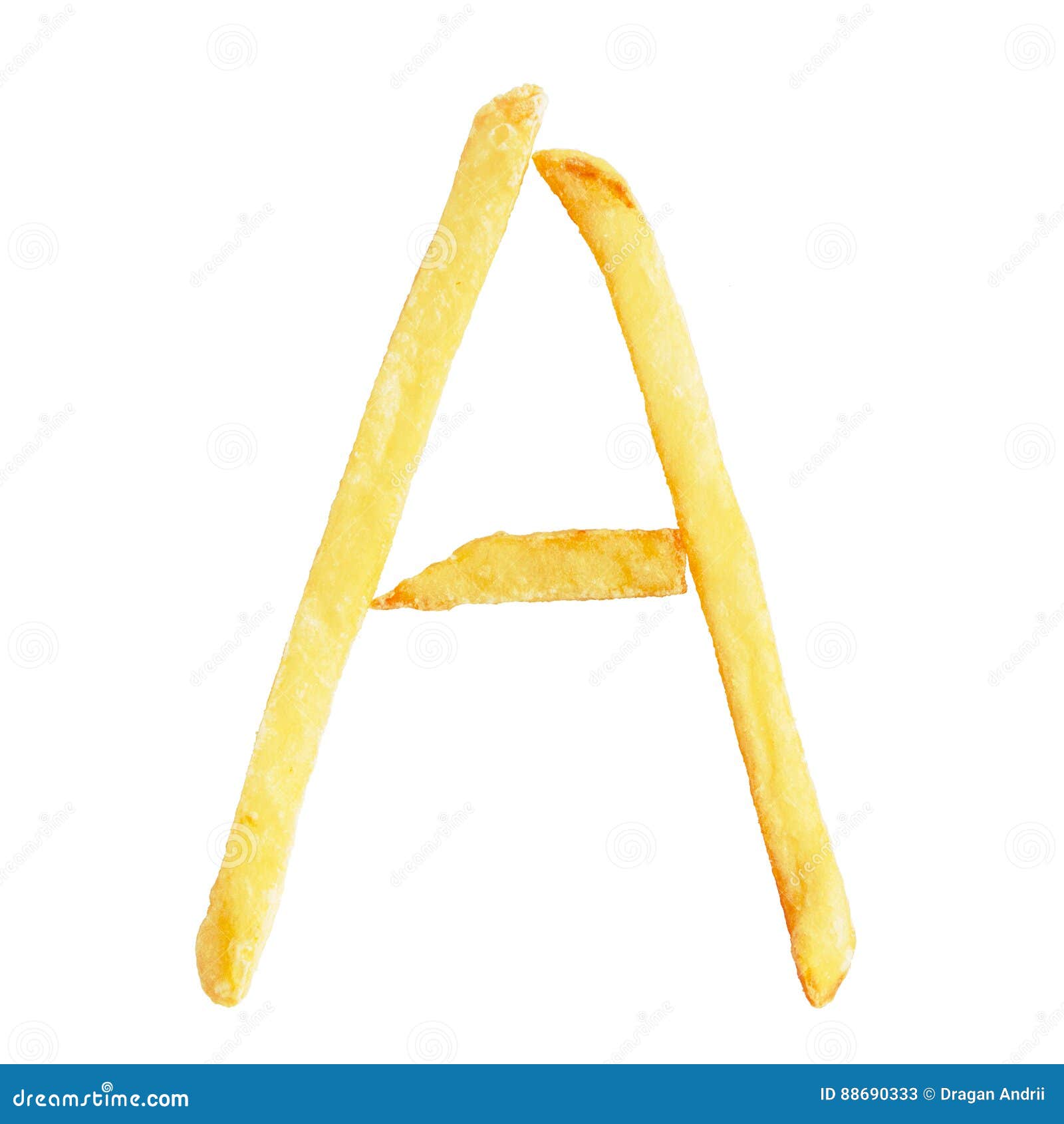 Letter a Made of French Fries Stock Image - Image of junk, snack: 88690333