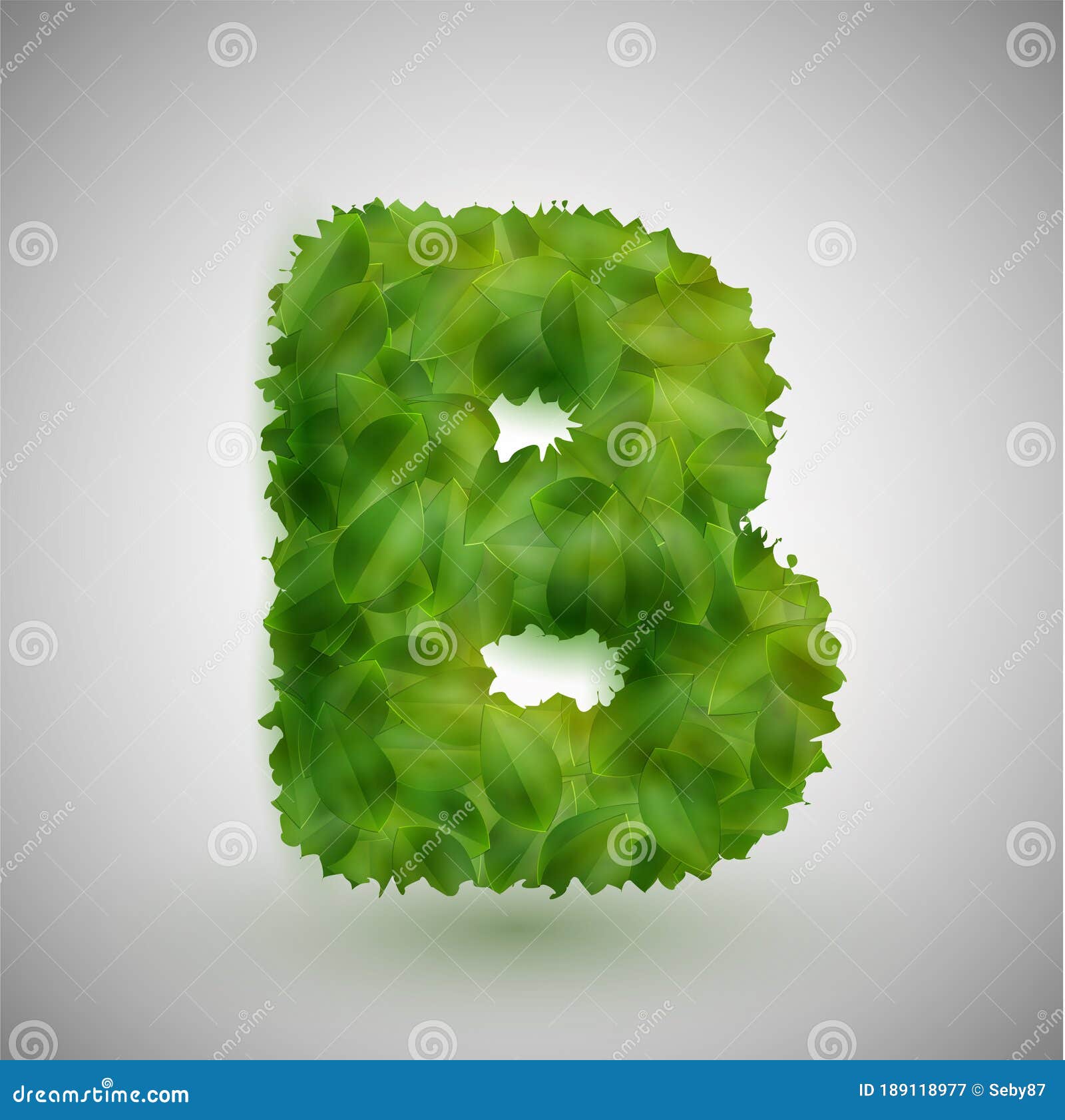 A Letter Made by Leaves, Vector Stock Vector - Illustration of green ...