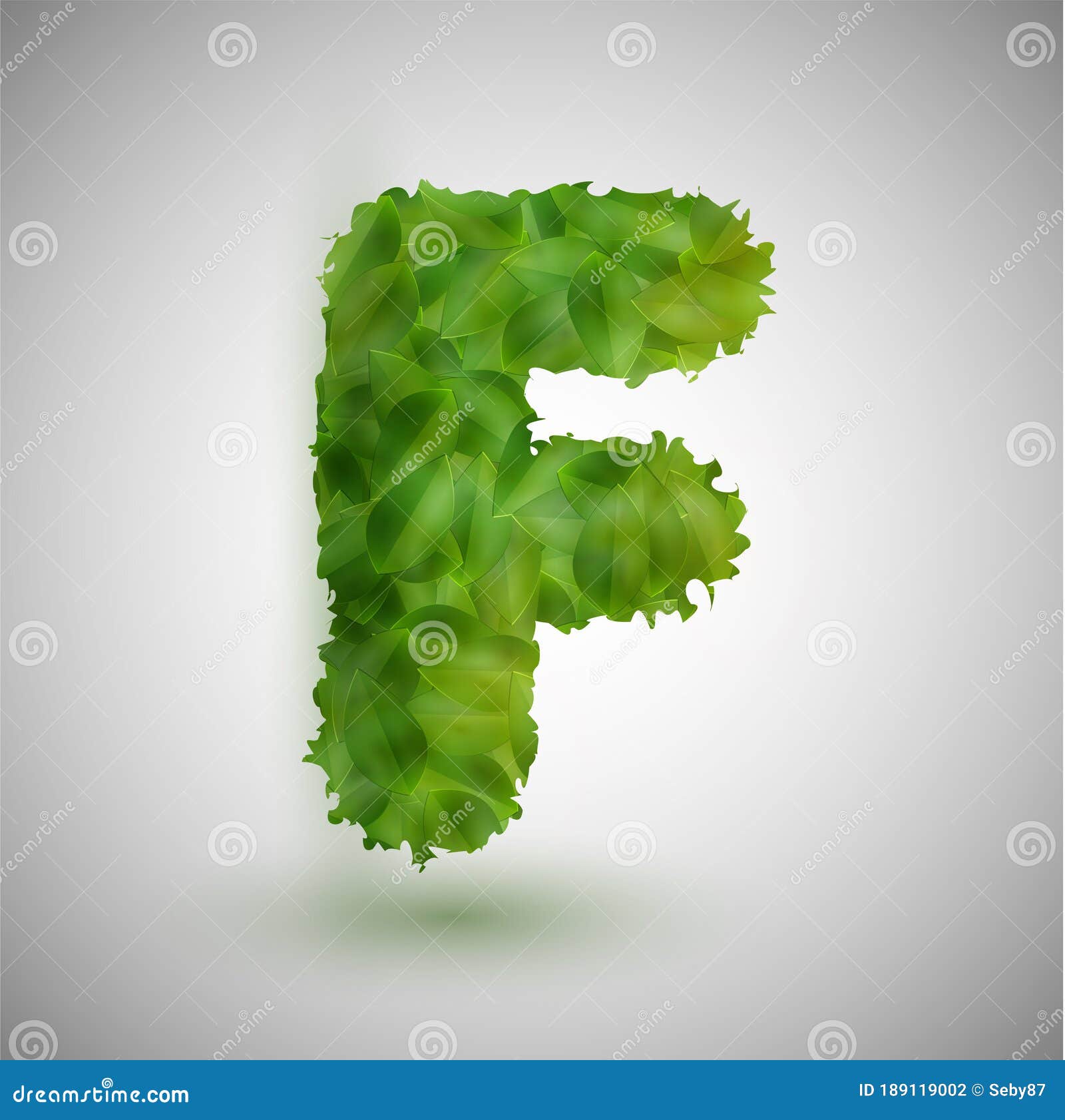 A Letter Made by Leaves, Vector Stock Vector - Illustration of foliage ...