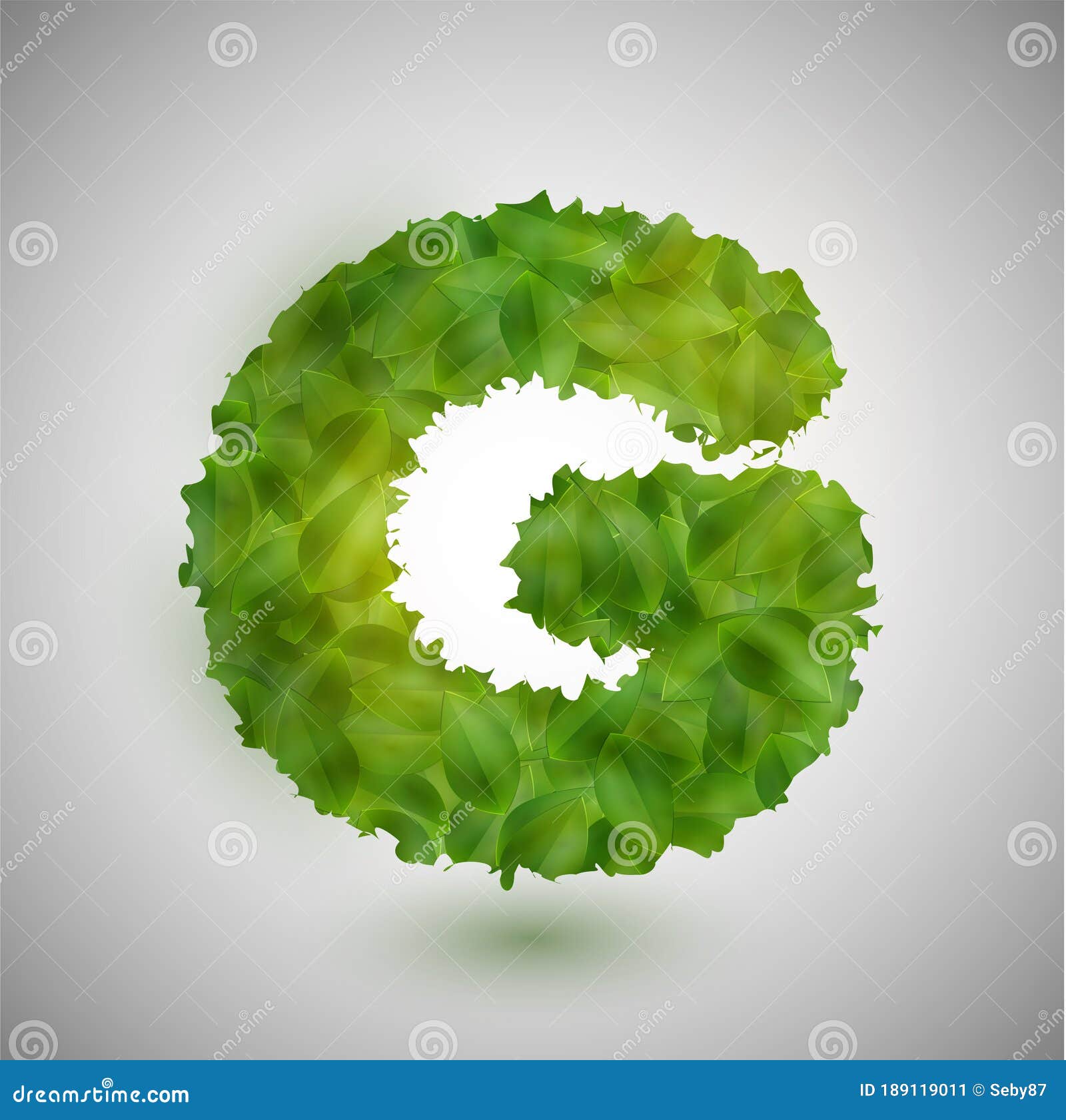 A Letter Made by Leaves, Vector Stock Vector - Illustration of count ...