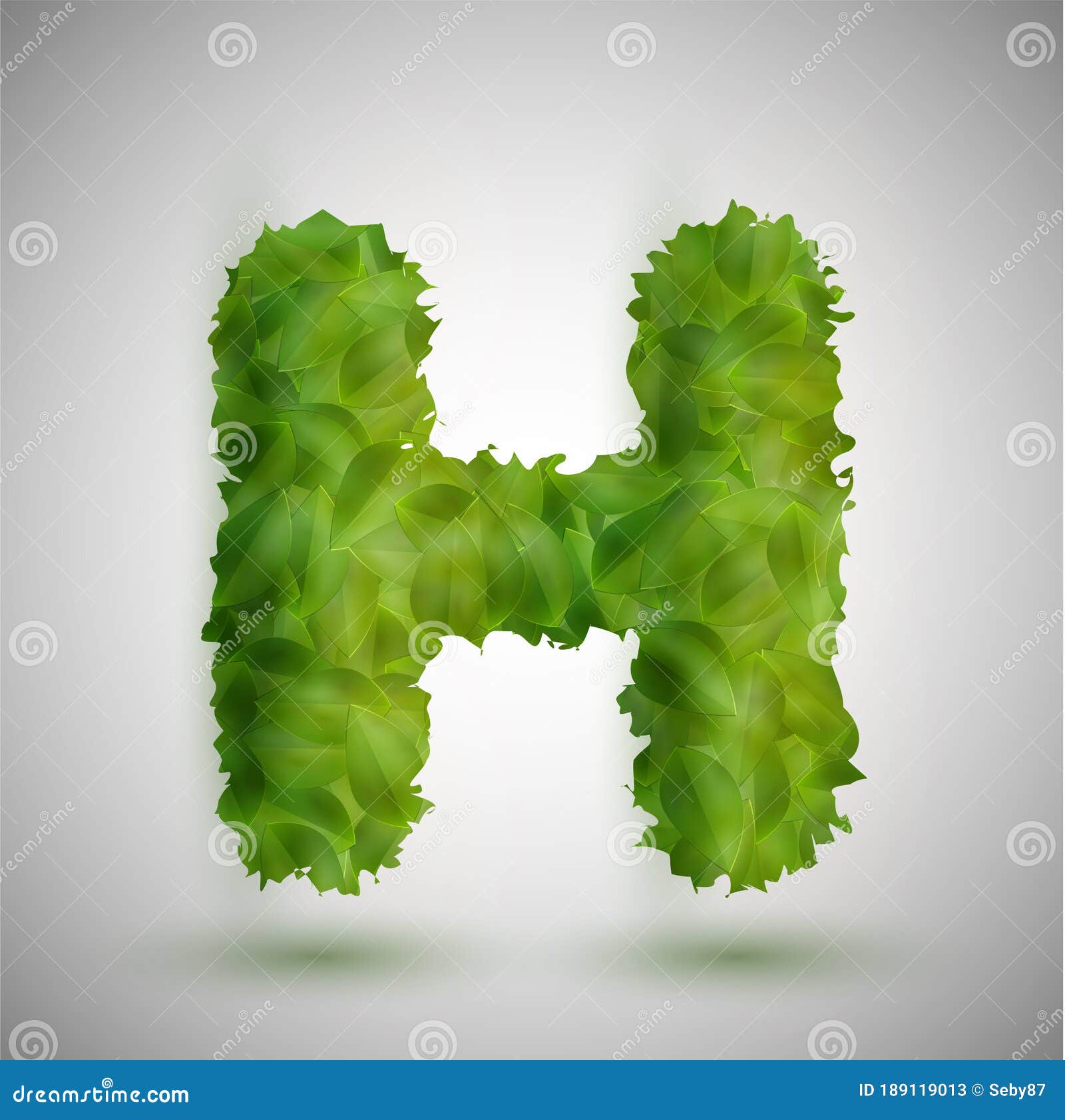 A Letter Made by Leaves, Vector Stock Vector - Illustration of fresh ...