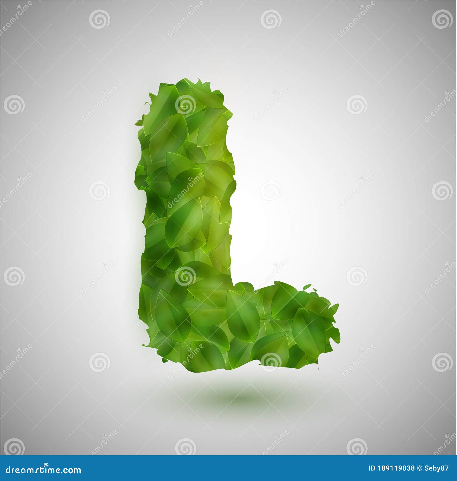 A Letter Made by Leaves, Vector Stock Vector - Illustration of ...