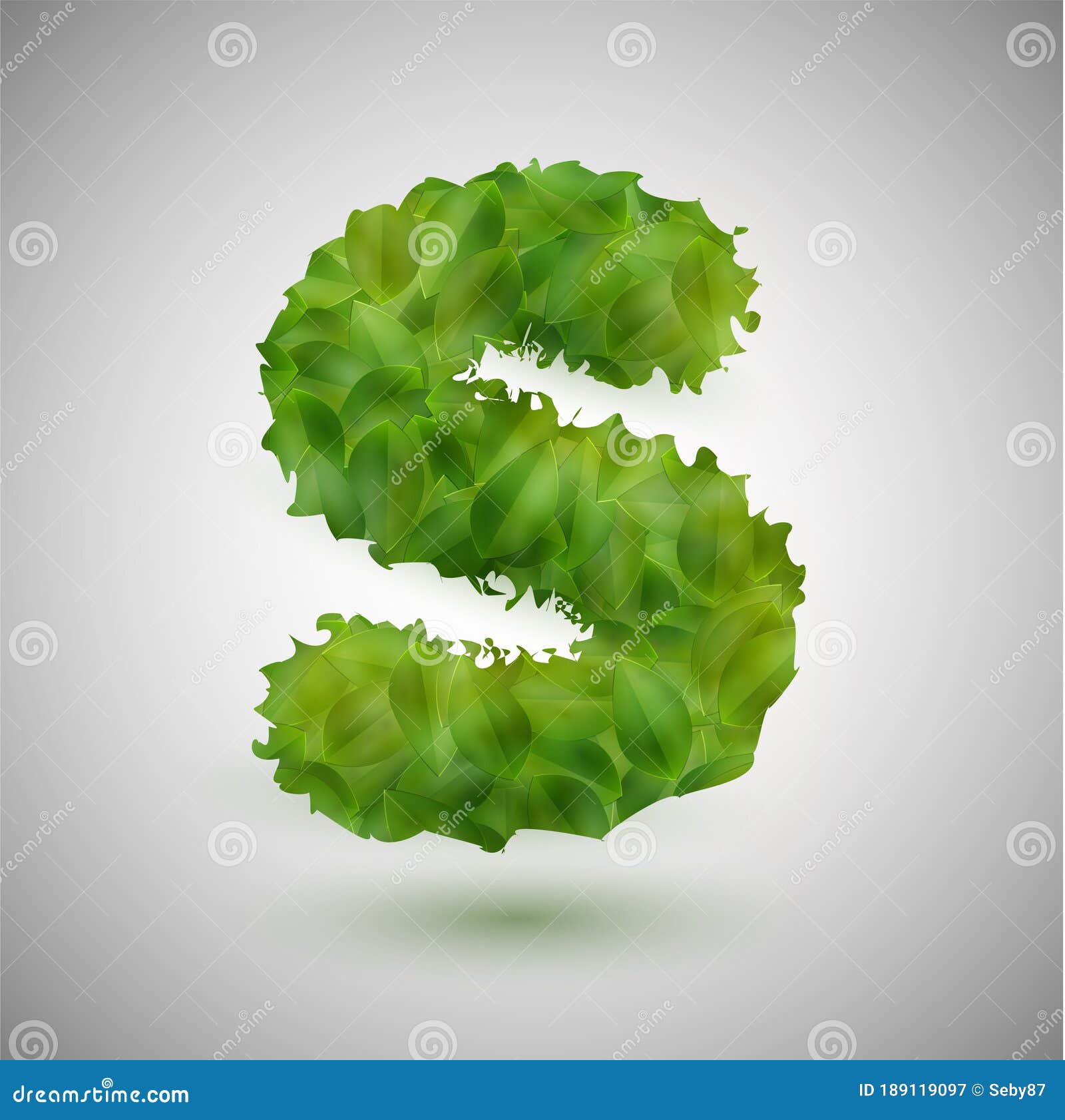 A Letter Made by Leaves, Vector Stock Vector - Illustration of letter ...