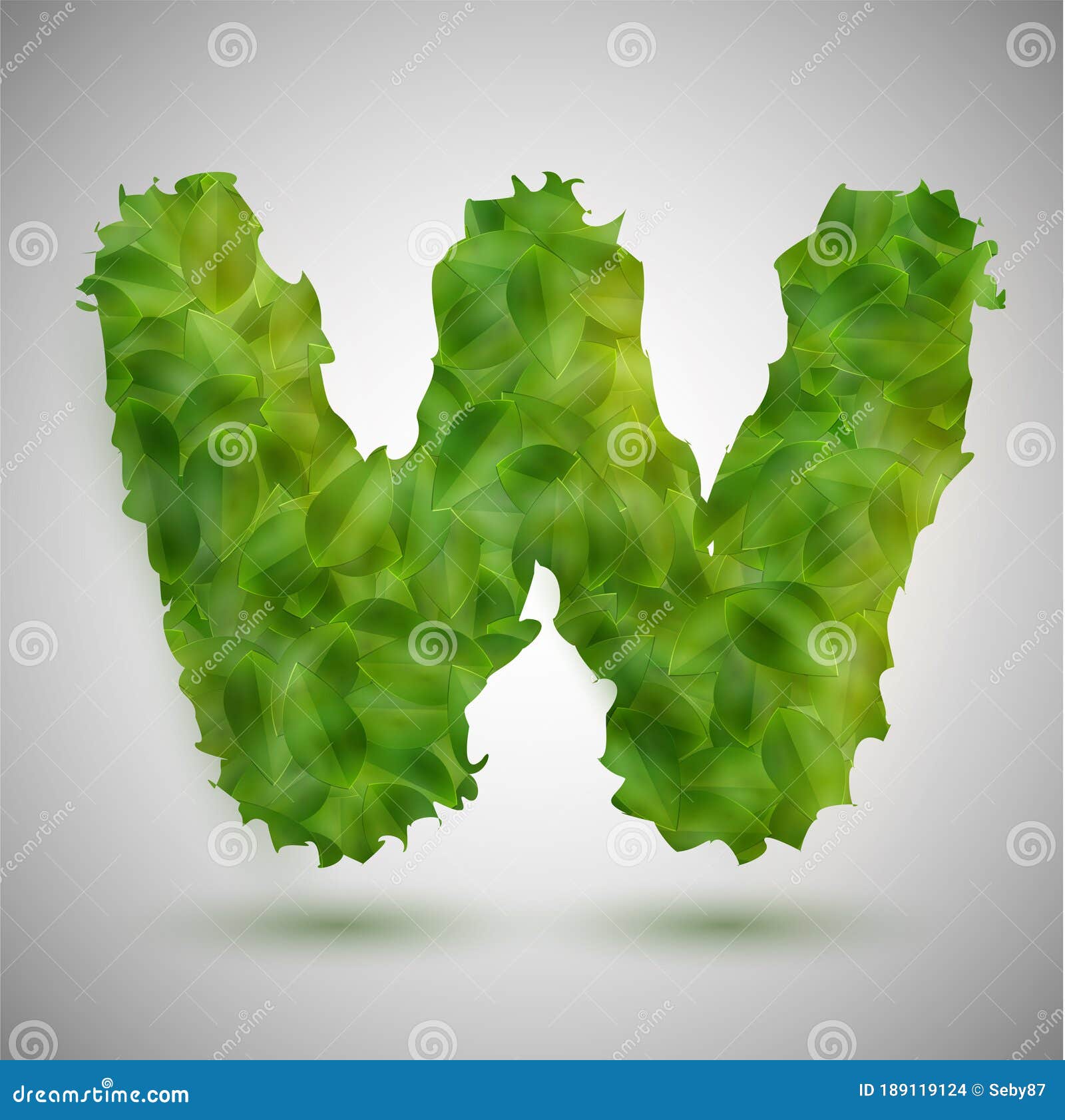 A Letter Made by Leaves, Vector Stock Vector - Illustration of logo ...