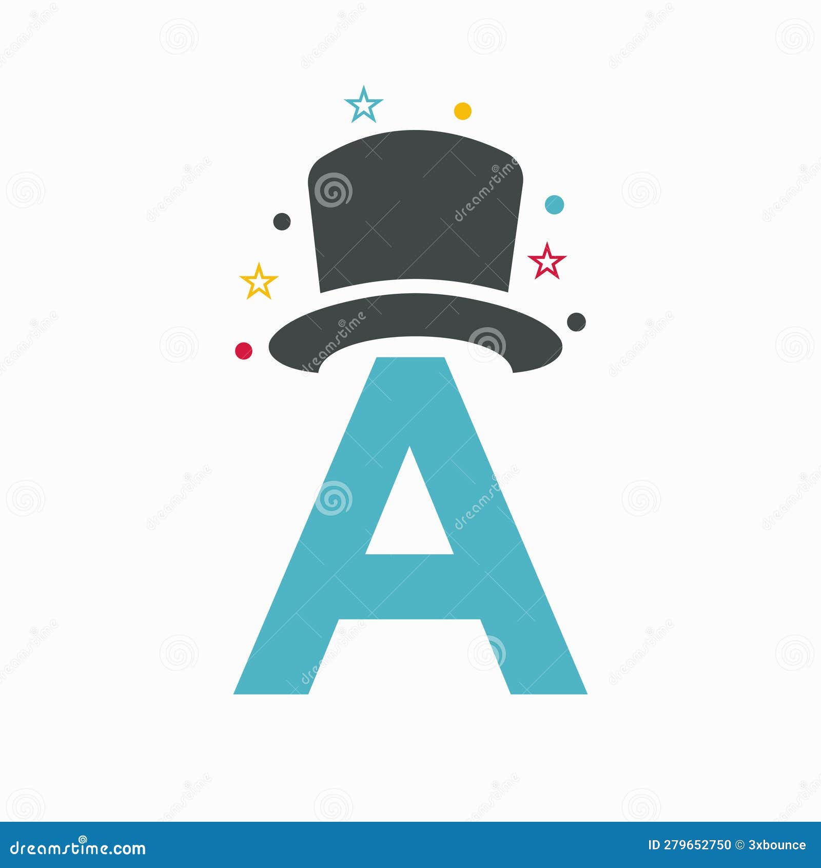 Letter a Magic Hat Logo Design. Magician Symbol Vector Template Stock ...