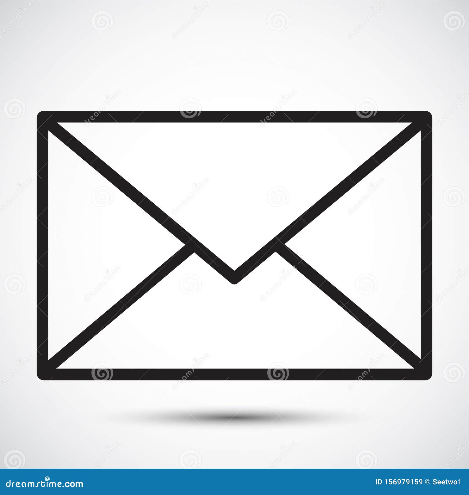 Letter, Mail Icon Symbool Sign Isolate on White Background, Vector ...
