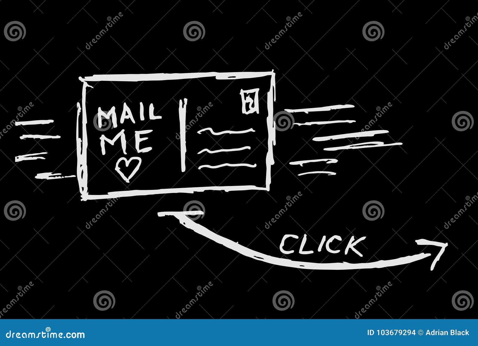 Mail me white art stock illustration. Illustration of sending - 103679294