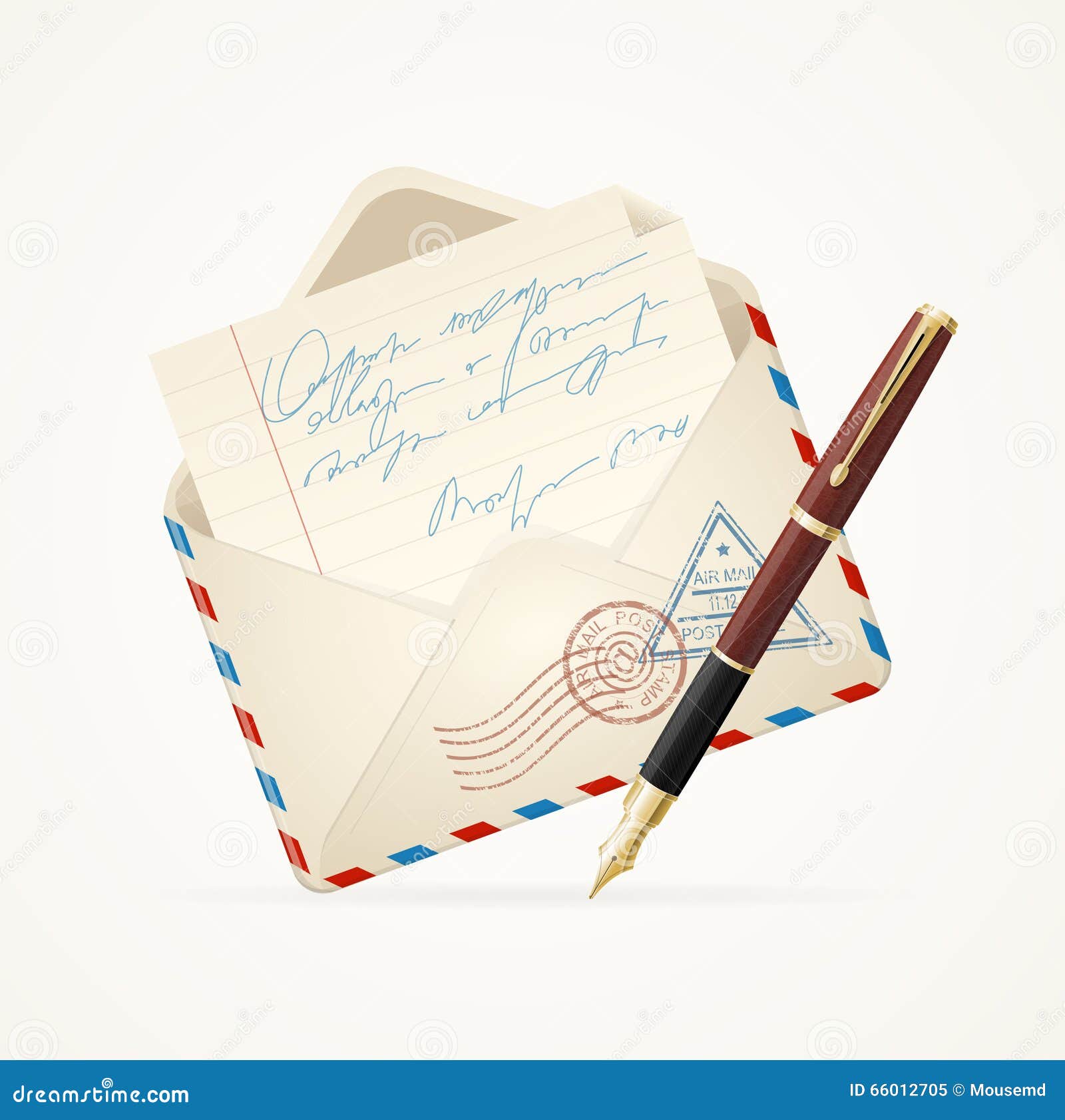 Letter Mail and Pen. Vector Stock Vector - Illustration of design ...