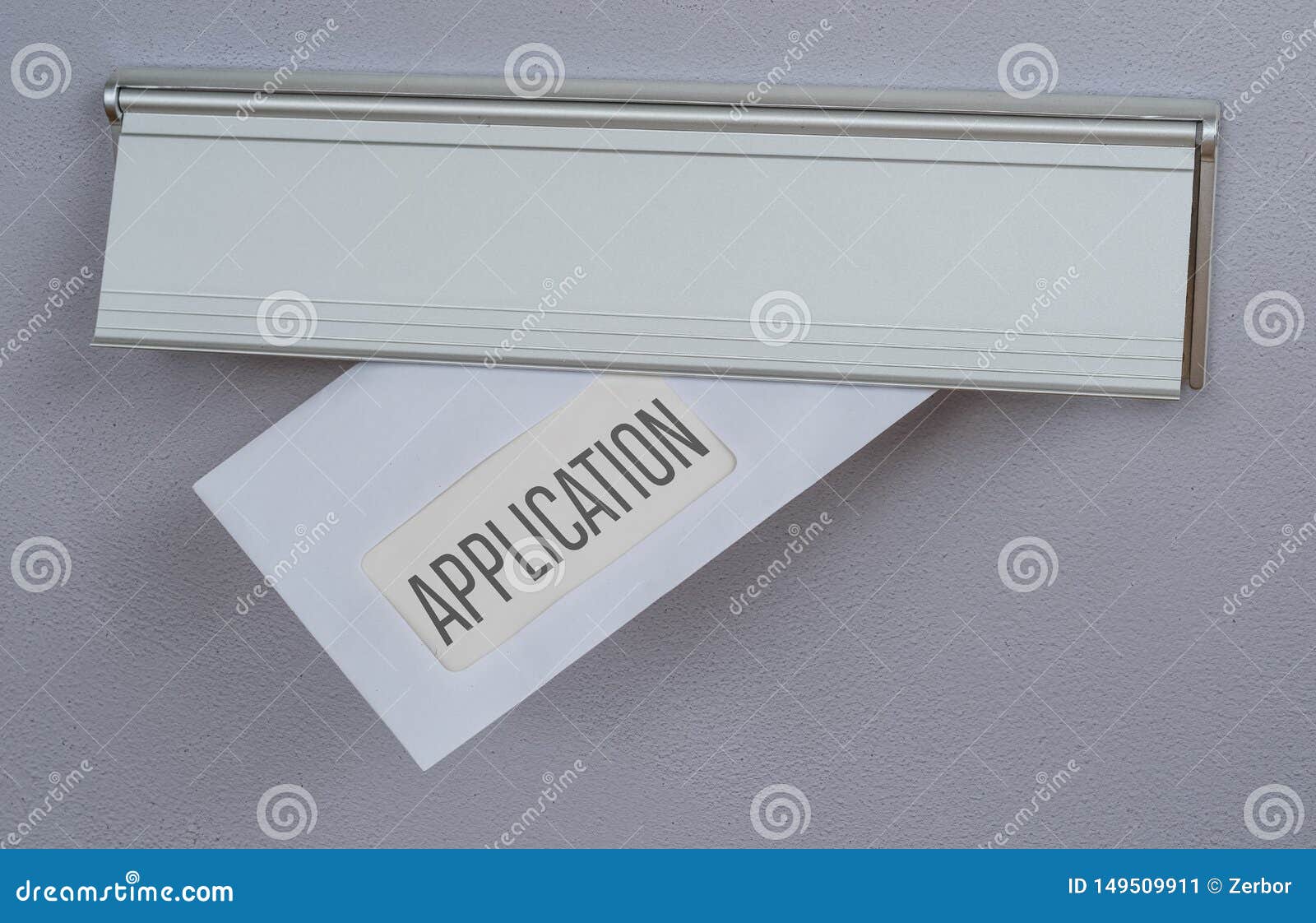 A Letter in a Mail Slot - Application Stock Image - Image of applicant ...