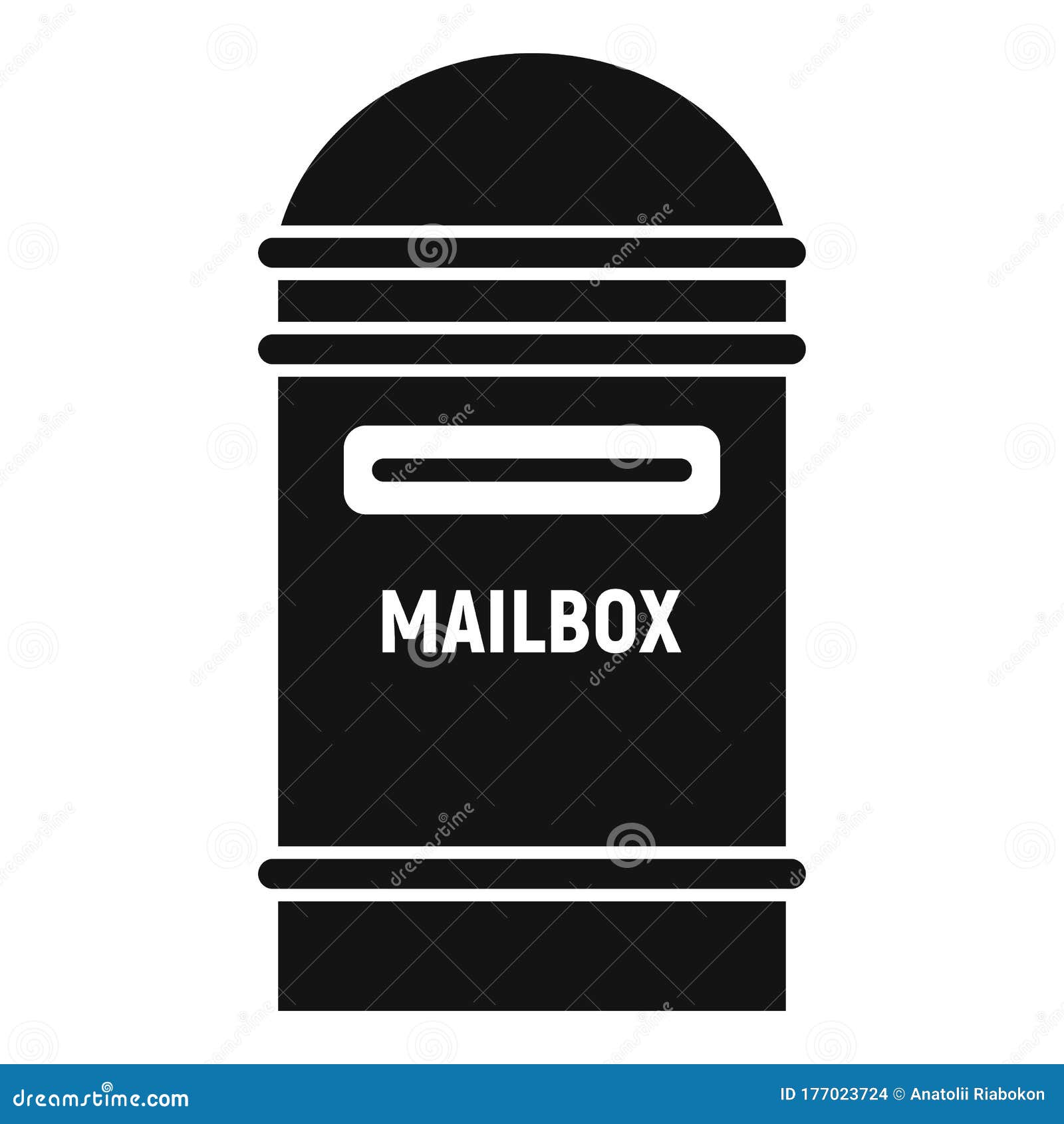 Letter Mailbox Icon, Simple Style Stock Vector - Illustration of ...