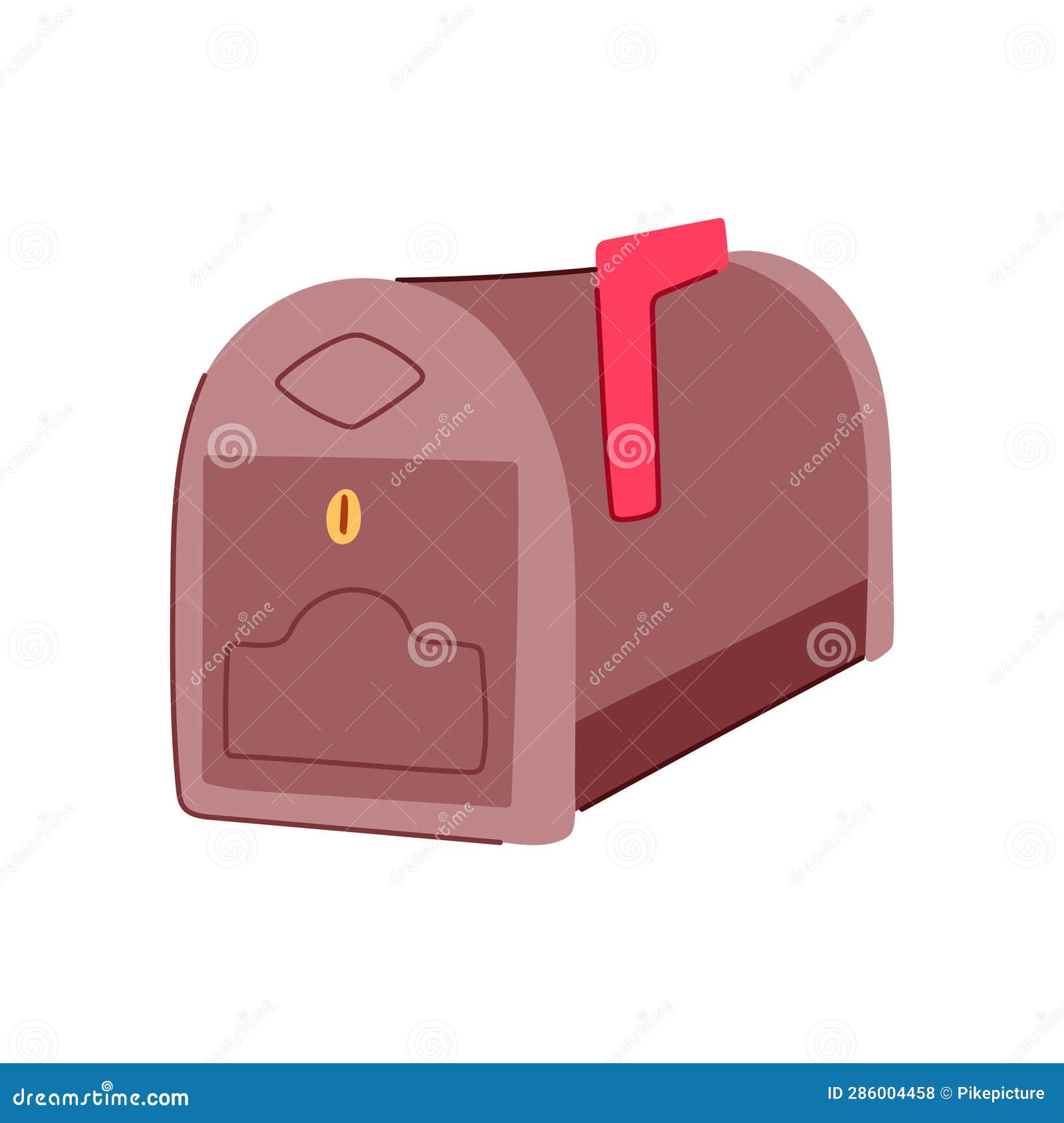 Letter Mailbox Mail Cartoon Vector Illustration Stock Vector ...