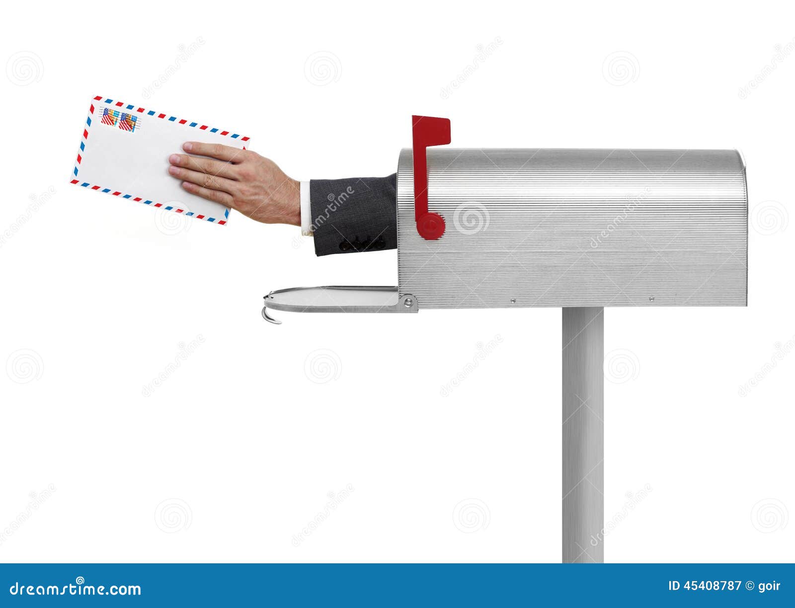 Letter in a Mailbox stock image. Image of postage, inside - 45408787