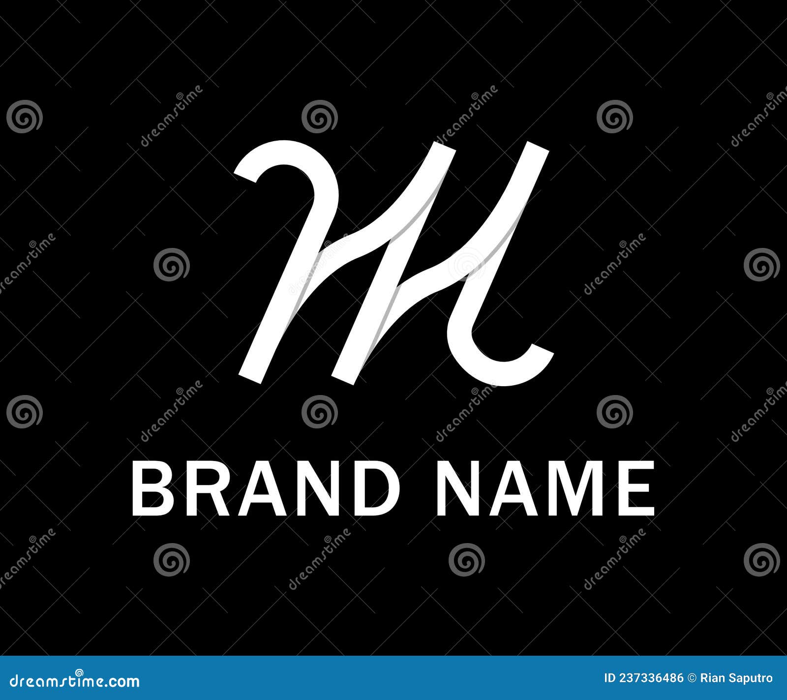 Letter Mand W Logo Vector Illustration | CartoonDealer.com #237336486