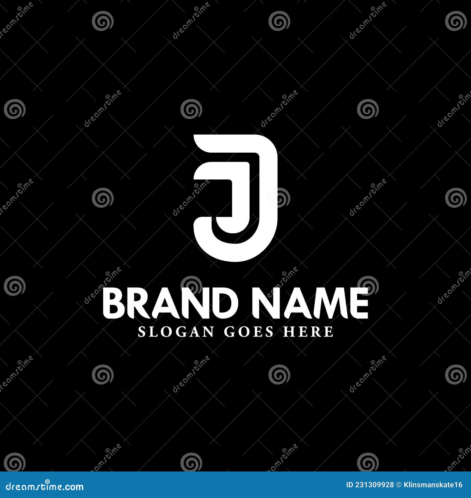Letter Mark J Logo Design Template Stock Vector - Illustration of ...