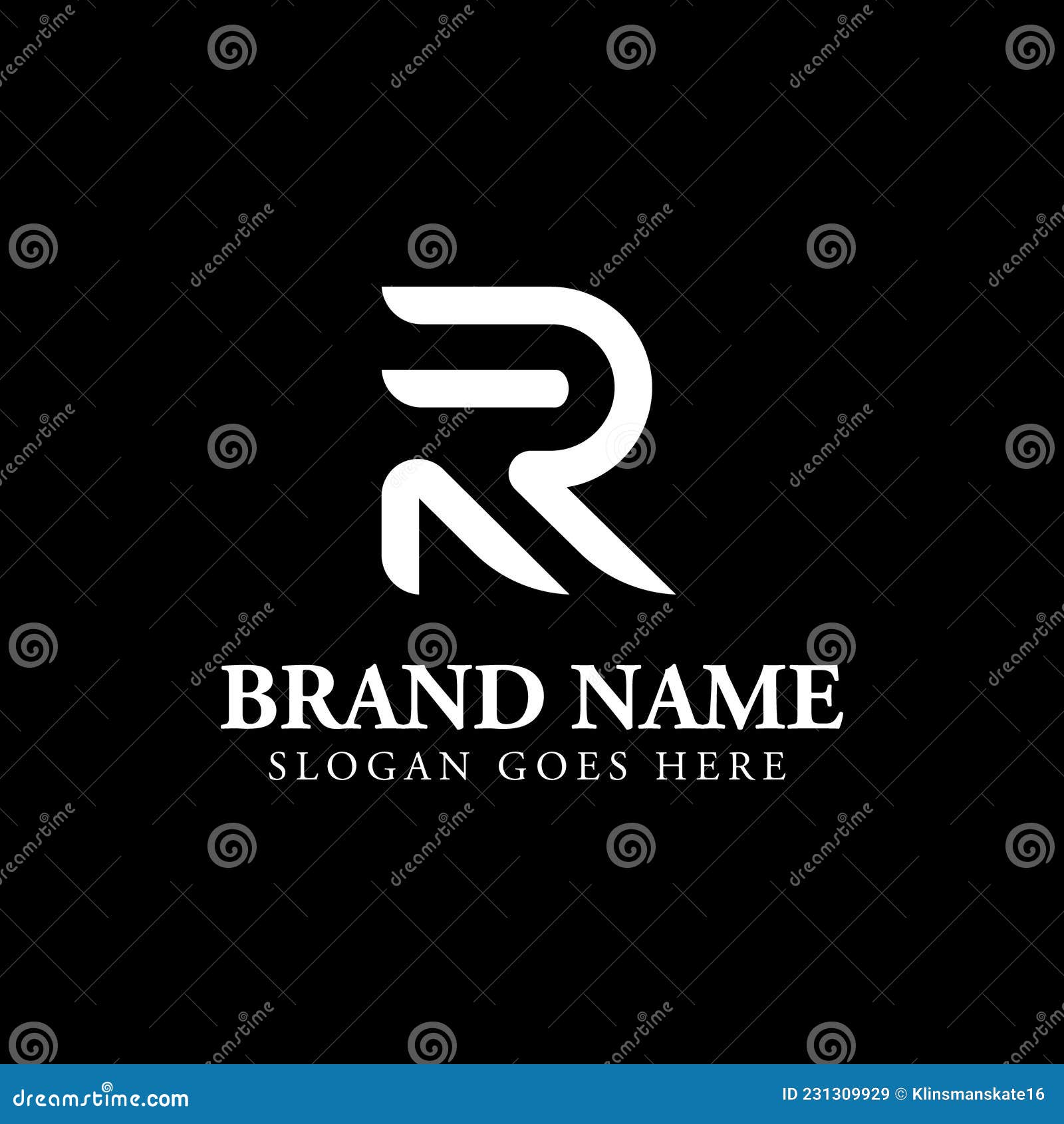 Letter Mark R Logo Design Template Stock Vector - Illustration of ...