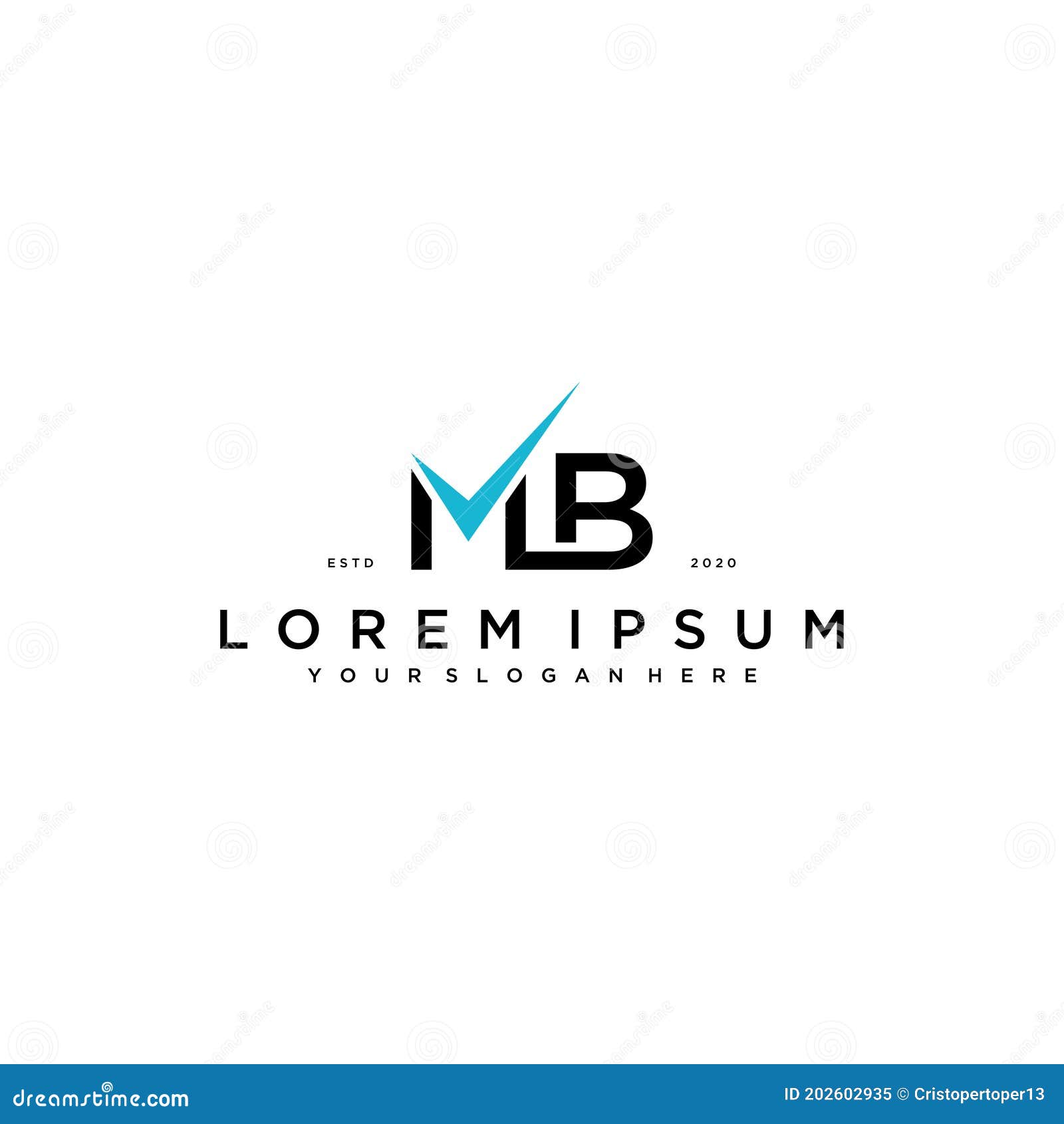 Letter MB Checklist Logo Design Concept Vector Stock Vector ...