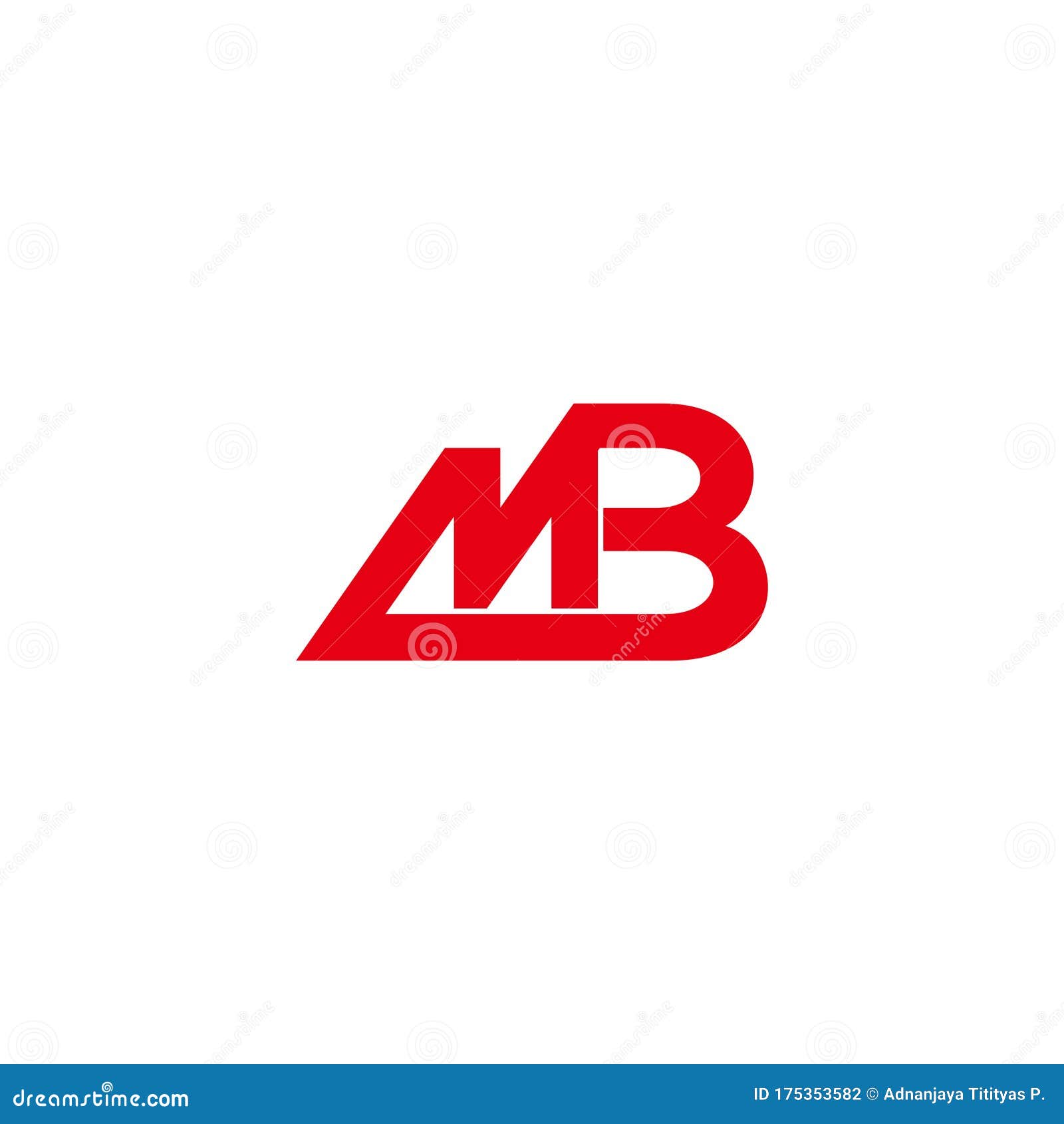 Letter Mb Linked Geometric Line Simple Design Symbol Logo Vector Stock ...