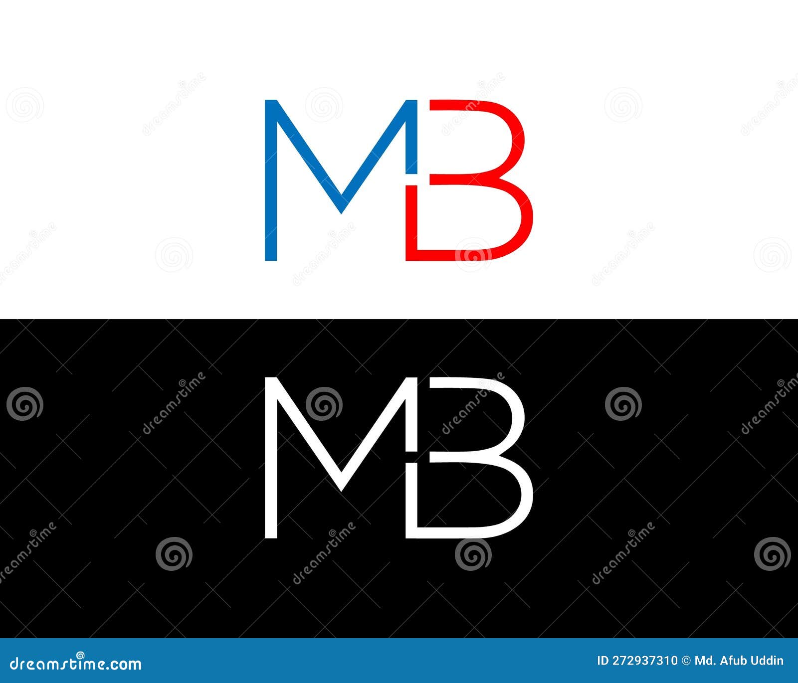 Letter MB Logo Icon Monogram Stock Vector - Illustration of banner ...