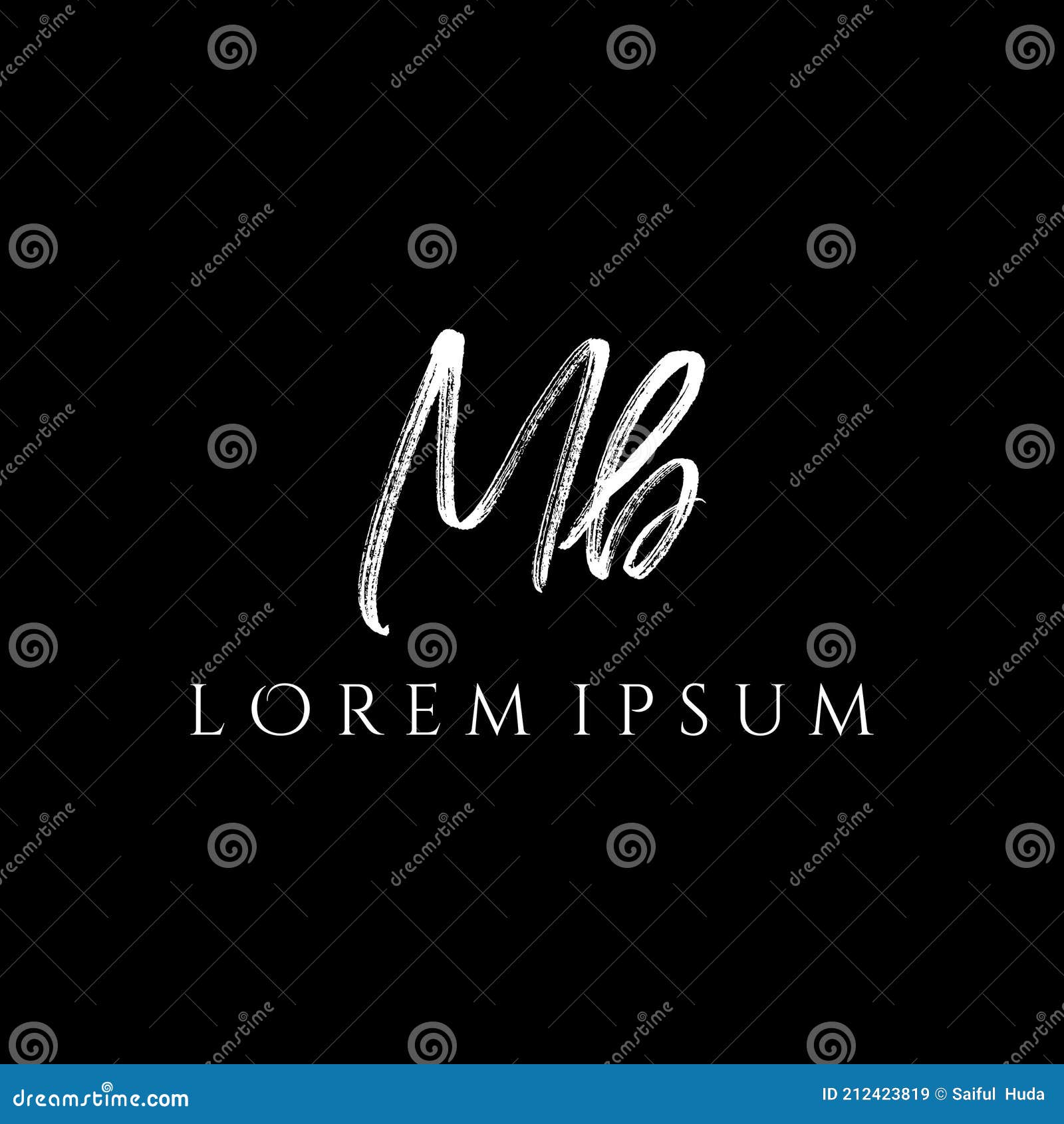 Letter MB Simple Monogram Logo Icon Design. Stock Vector - Illustration ...
