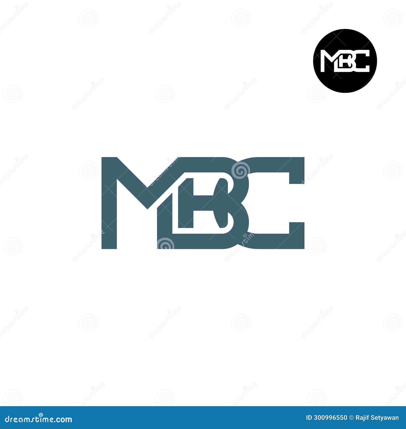 Letter MBC Monogram Logo Design Stock Vector - Illustration of initials ...